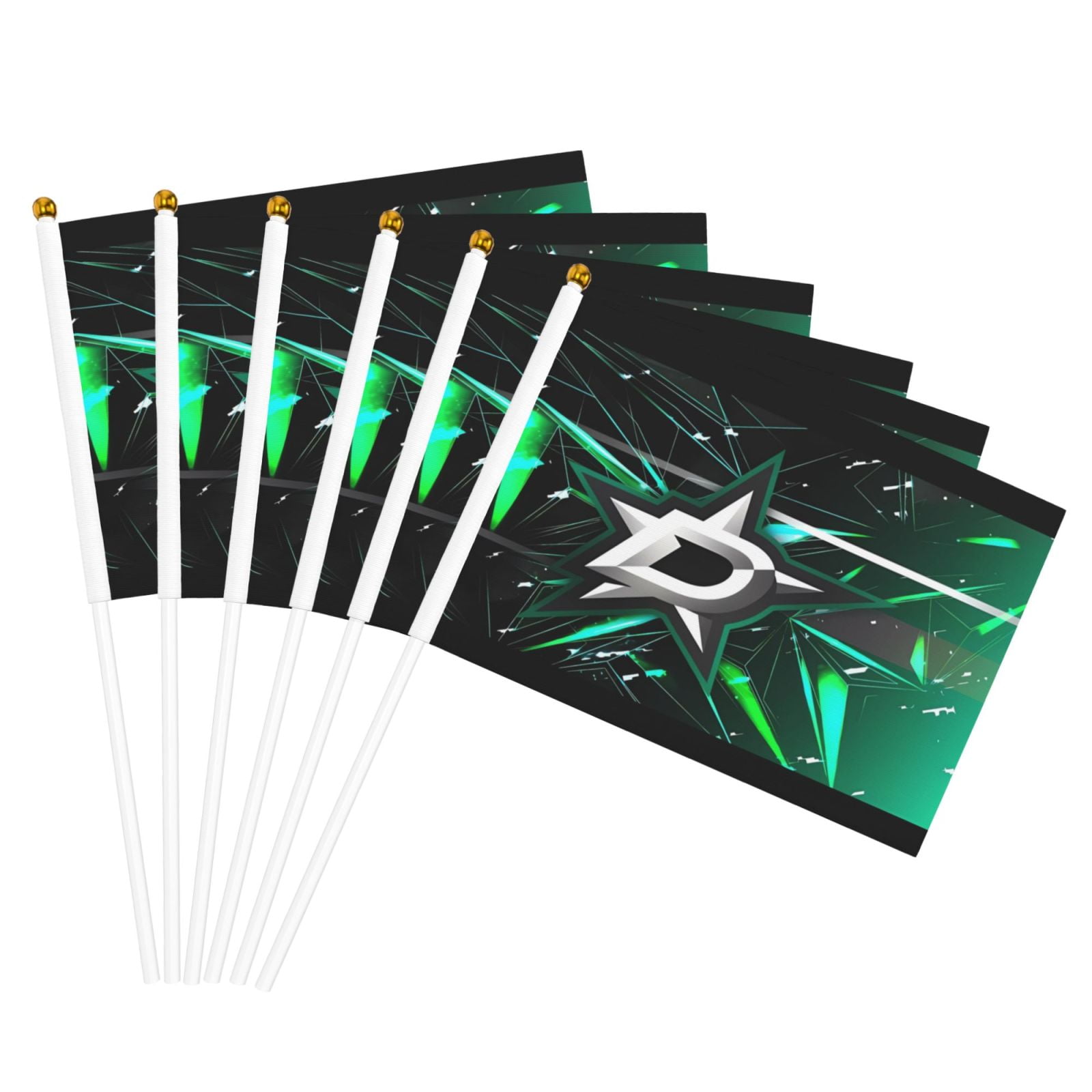 Dallas_Starss Hockey Team Bulk Cheer Flag Set, 5.5x8.2 Inch Hand Waved ...