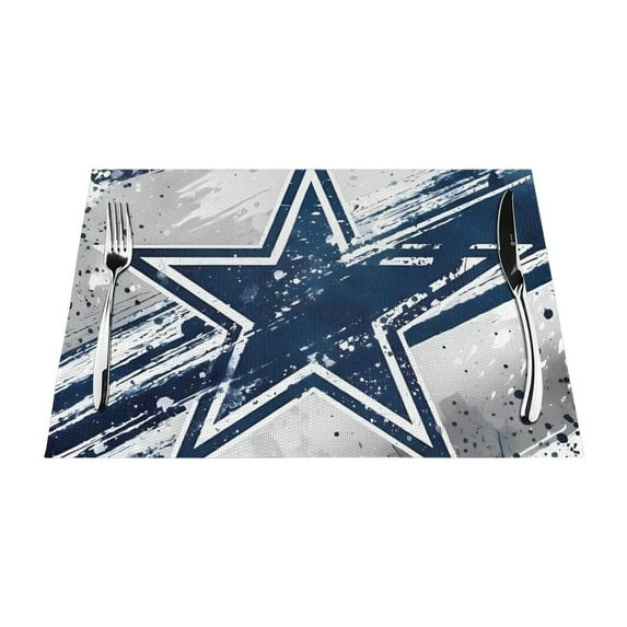 Dallas Team PVC Woven Dinner Plate Mat, Easy to Clean Table Mat, Oil ...