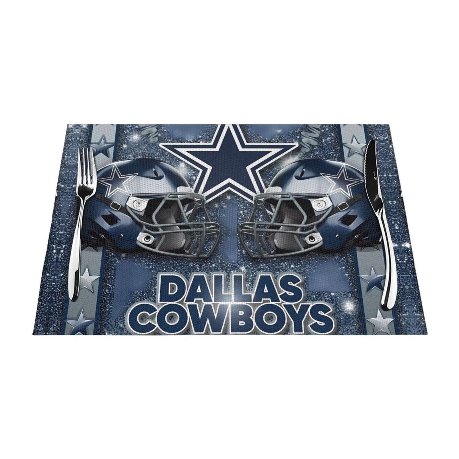 Dallas Team Pvc Woven Placemat 12x18in (1 Piece Pack, 4 Piece Pack, 6 ...