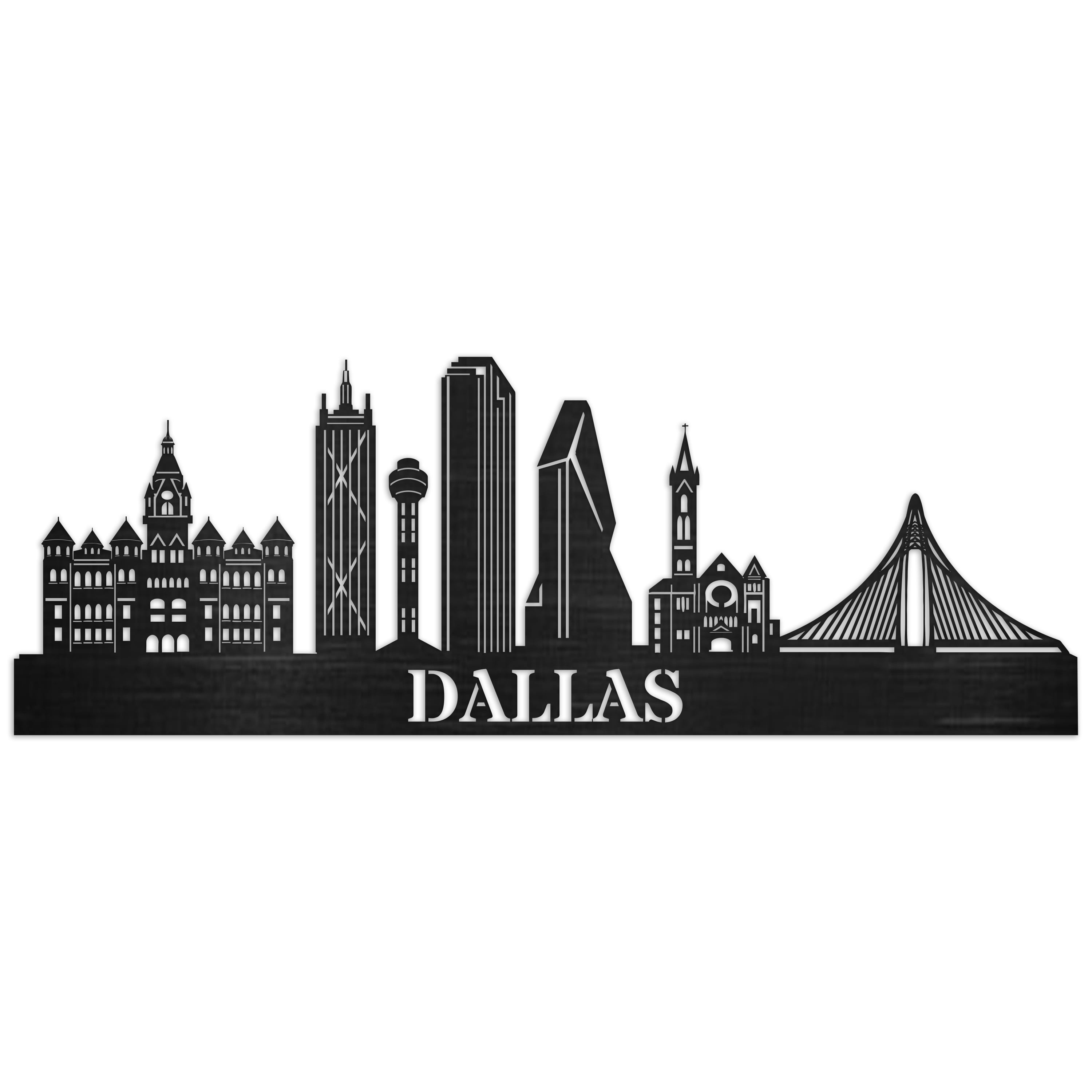 Dallas Texas City Skyline Hanging Wall Art Lone Star State Artwork ...