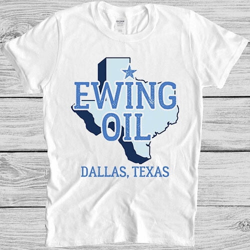 Dallas Texas Ewing Oil Retro Series Movie Funny Meme Gift Tee T Shirt ...