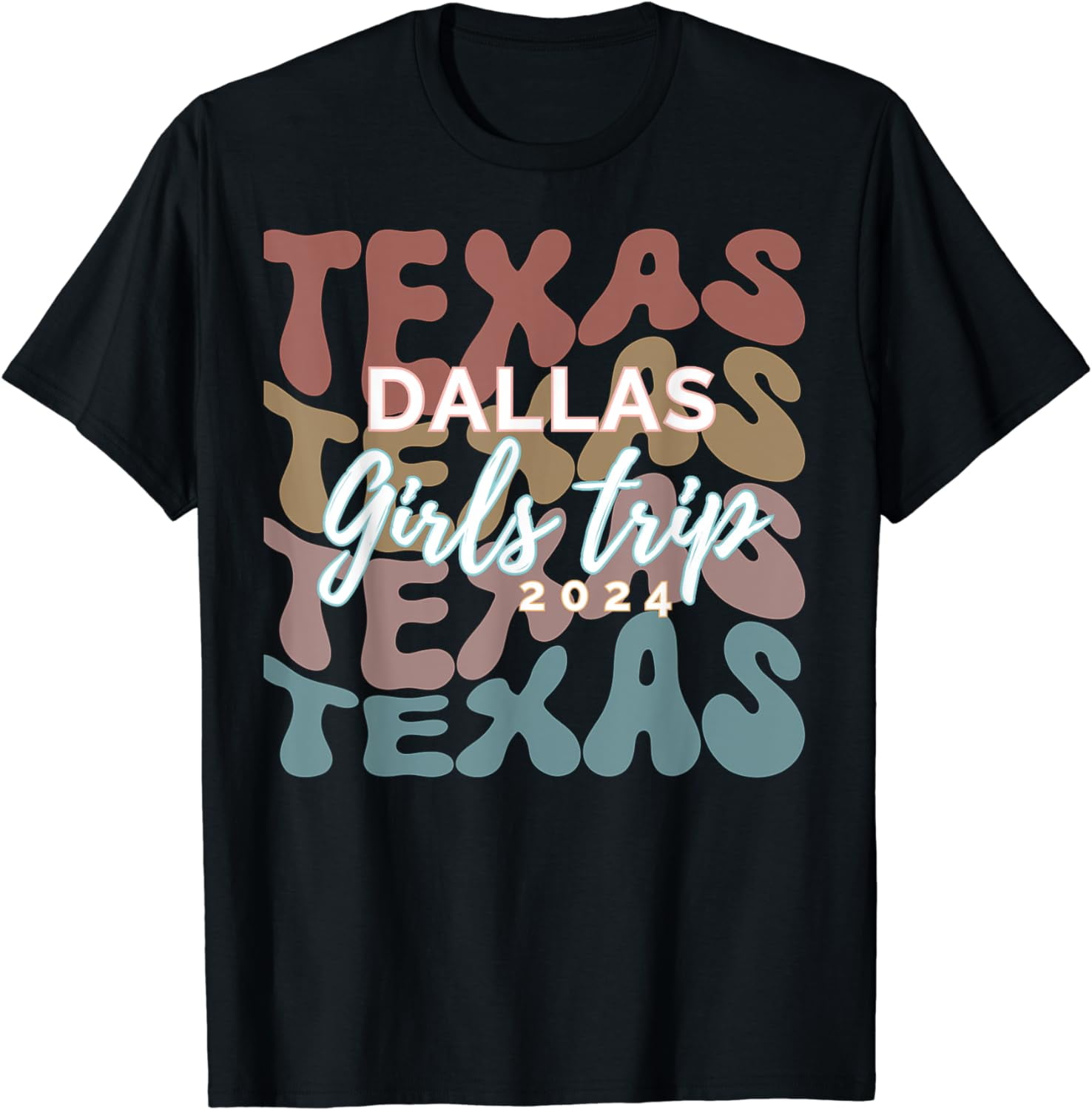 Dallas Texas Girls Trip 2024 Matching Dallas Vacation Cotton T-Shirt ...