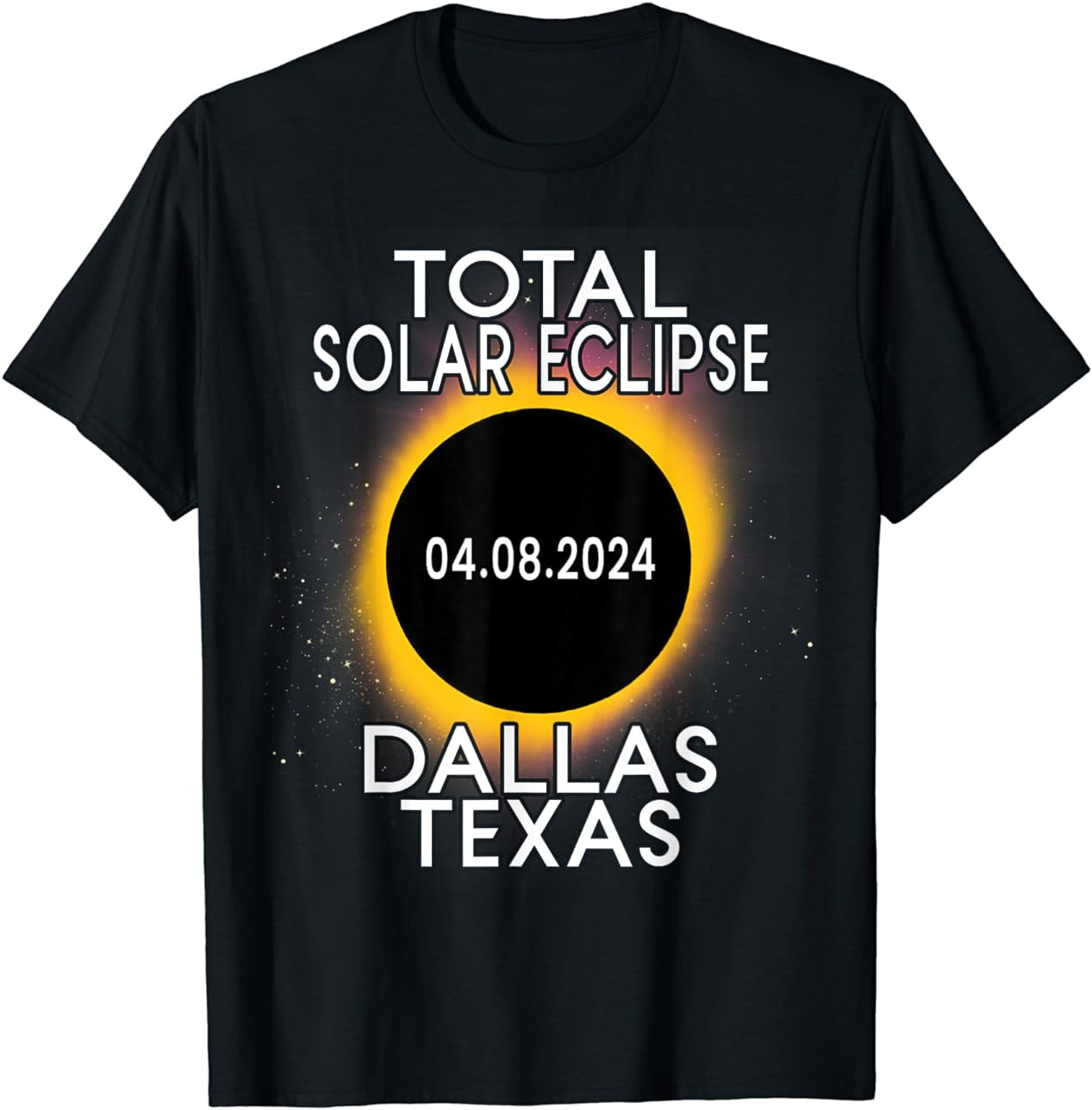 Dallas Texas Path of Totality Total Solar Eclipse 2024 T-Shirt ...