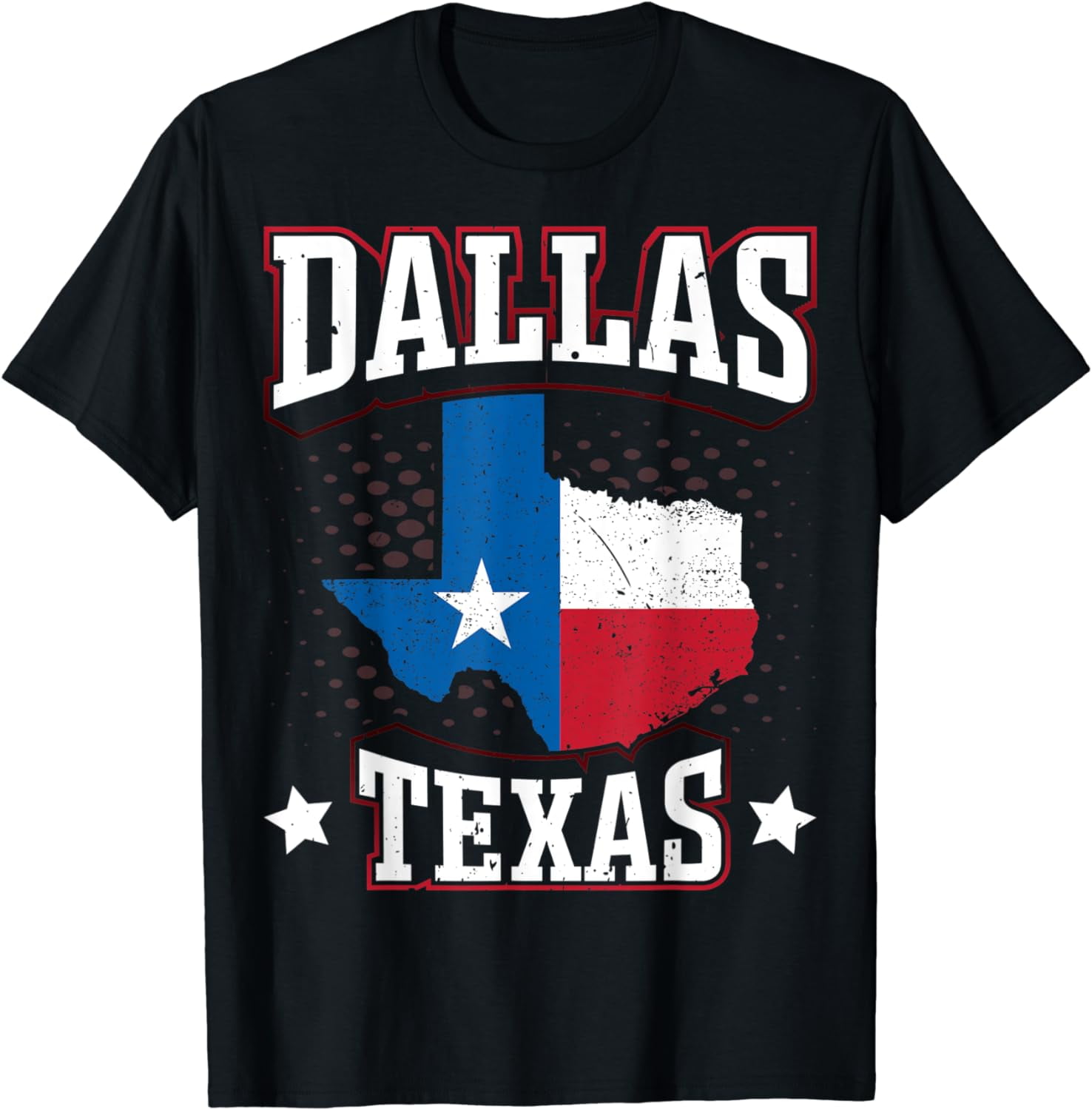 Dallas Texas Souvenirs Shirt Flag Map of Texas State Pride T-Shirt ...