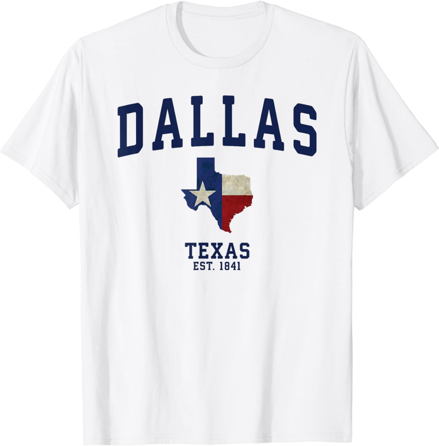 Dallas Texas State Flag Map T-Shirt - Walmart.com