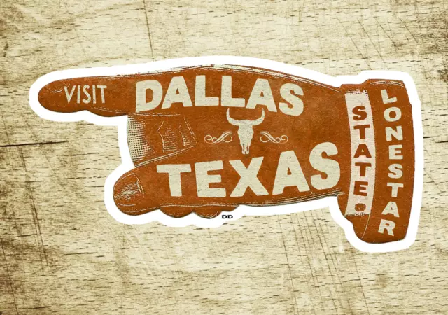Dallas Texas Vintage Travel Sticker Decal Lonestar Laptop Bumper Phone ...