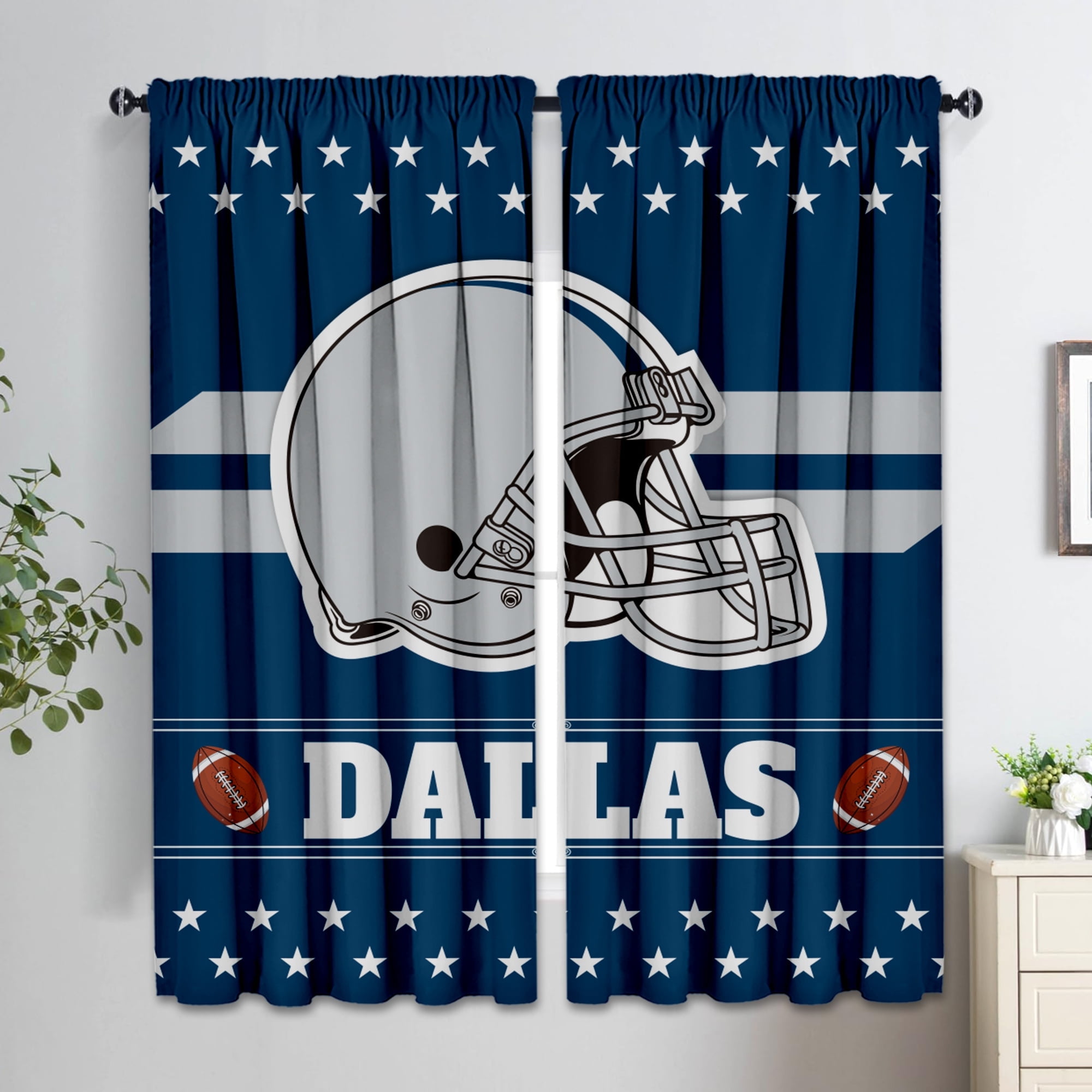 Dallas Themed Blackout Curtain Panels, 72"Wx63"L, 2 Piece - Walmart.com