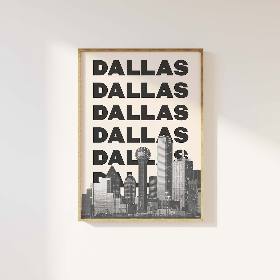 Dallas Travel Poster Pink Green Texas Exhibition Cute Trendy Wall Art ...