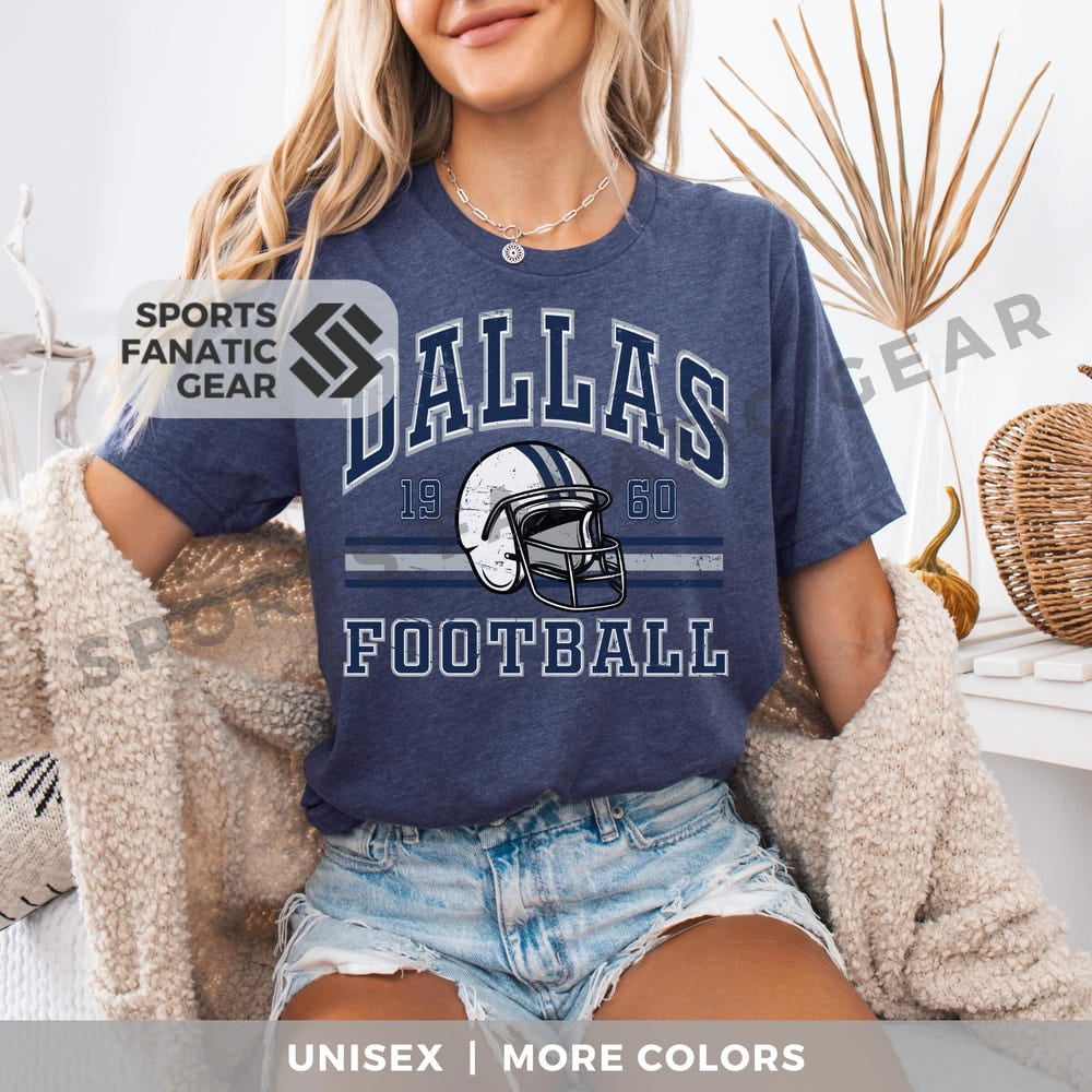 Dallas Vintage Retro Style Tshirt, Trendy Football Shirt for Dallas Fan ...