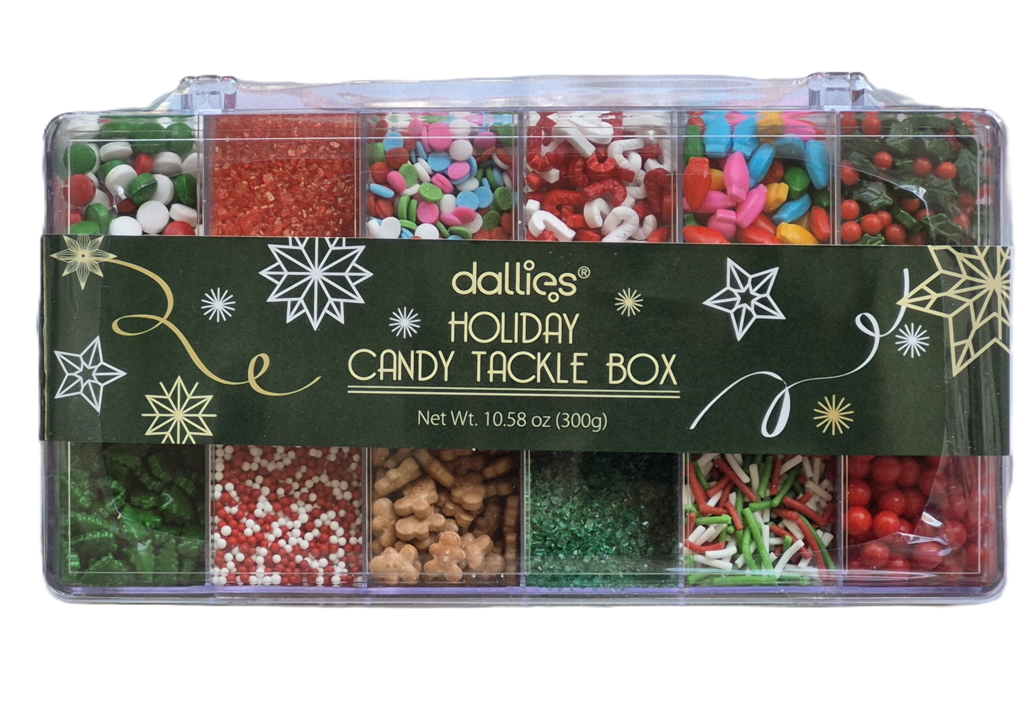 Dallies Holiday Christmas Candy Decorating Sprinkle Mix Tackle Box, 10. ...