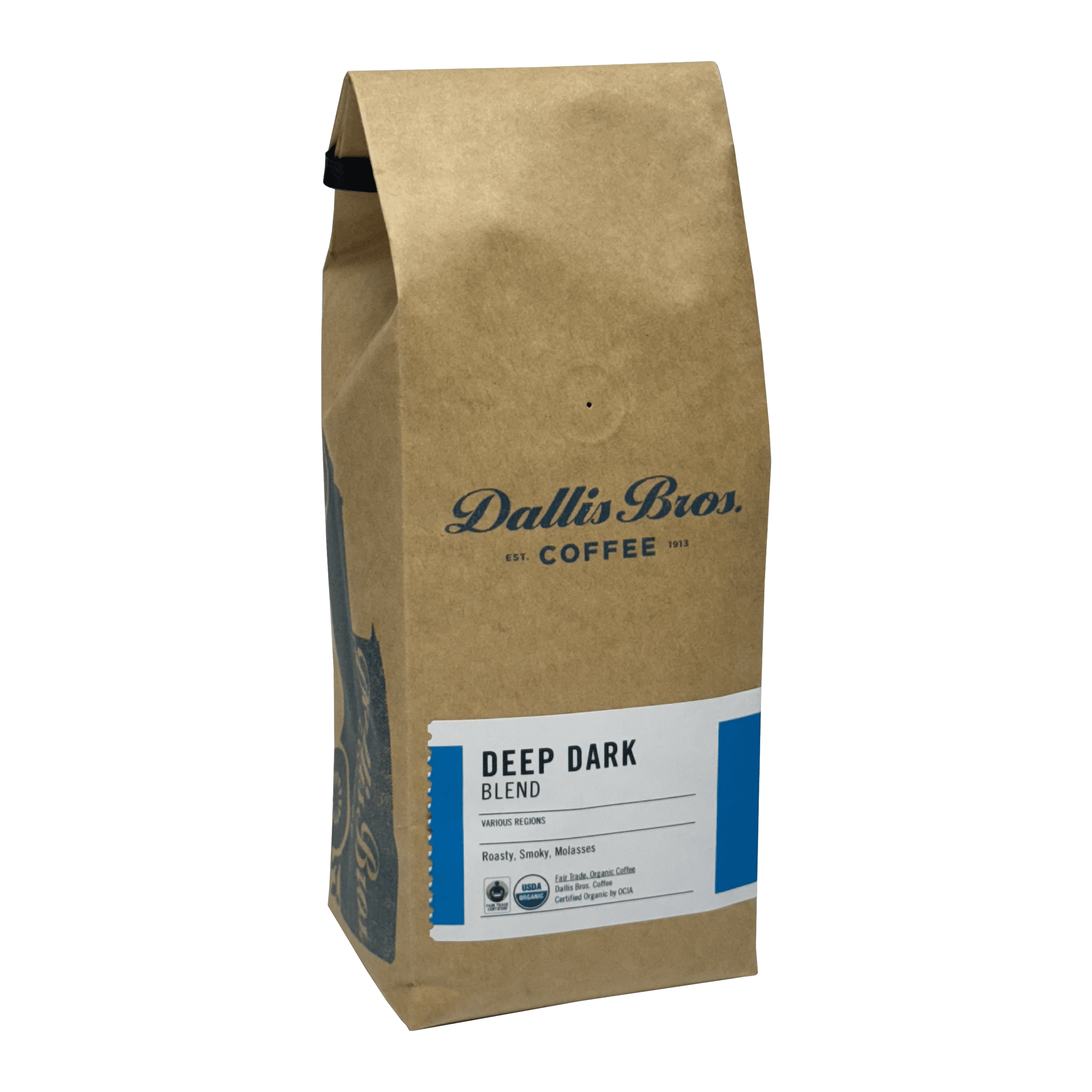 Dallis Bros Deep Dark Blend Ground Coffee 12 oz – Fair Trade Organic ...