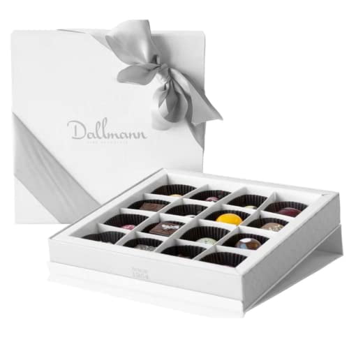 Dallmann Confections Premium Chocolate Gift Box Beautifully Finished With Hand-Tied Silver Satin ...