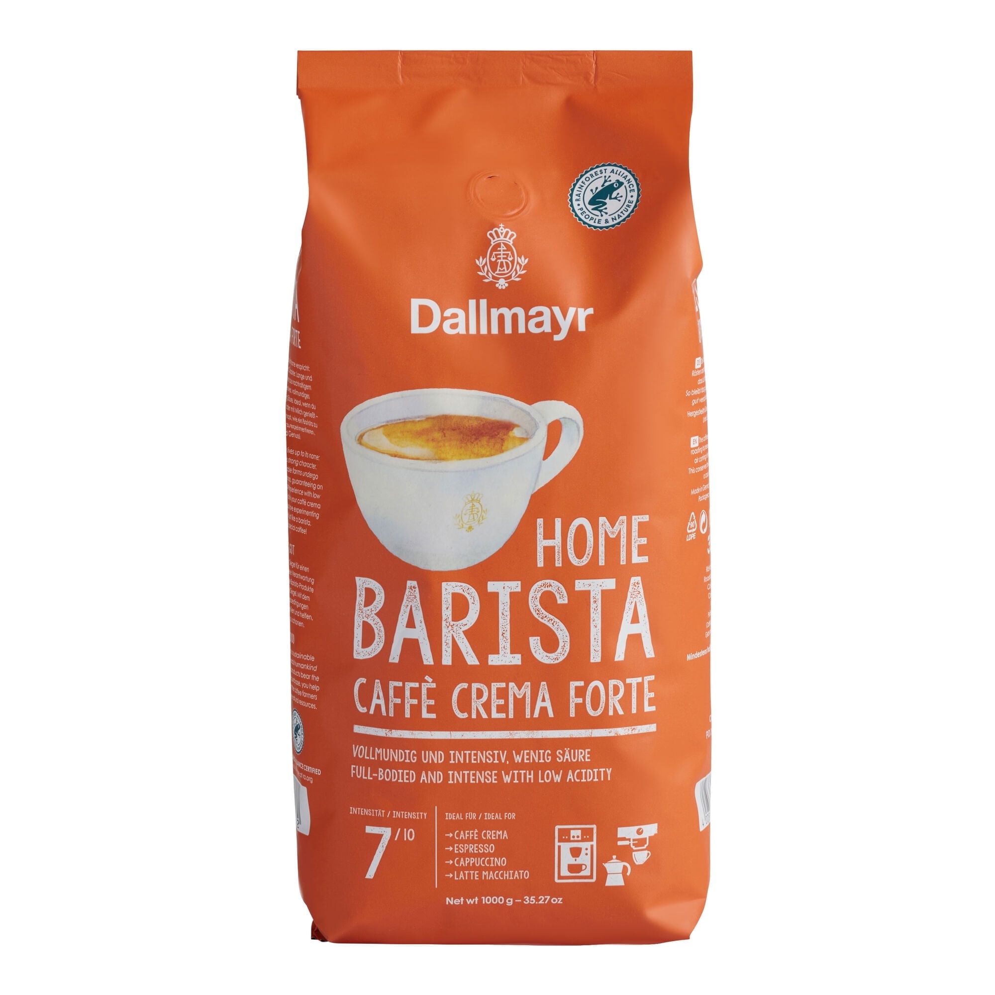 Dallmayr Home Barista Cafe Crema Forte Whole Bean Coffee 35.3 oz ...