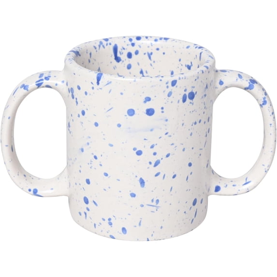 Dalmatian Blue Double-Handle Mug for Tremor Support – 350 ml (11.83 fl ...