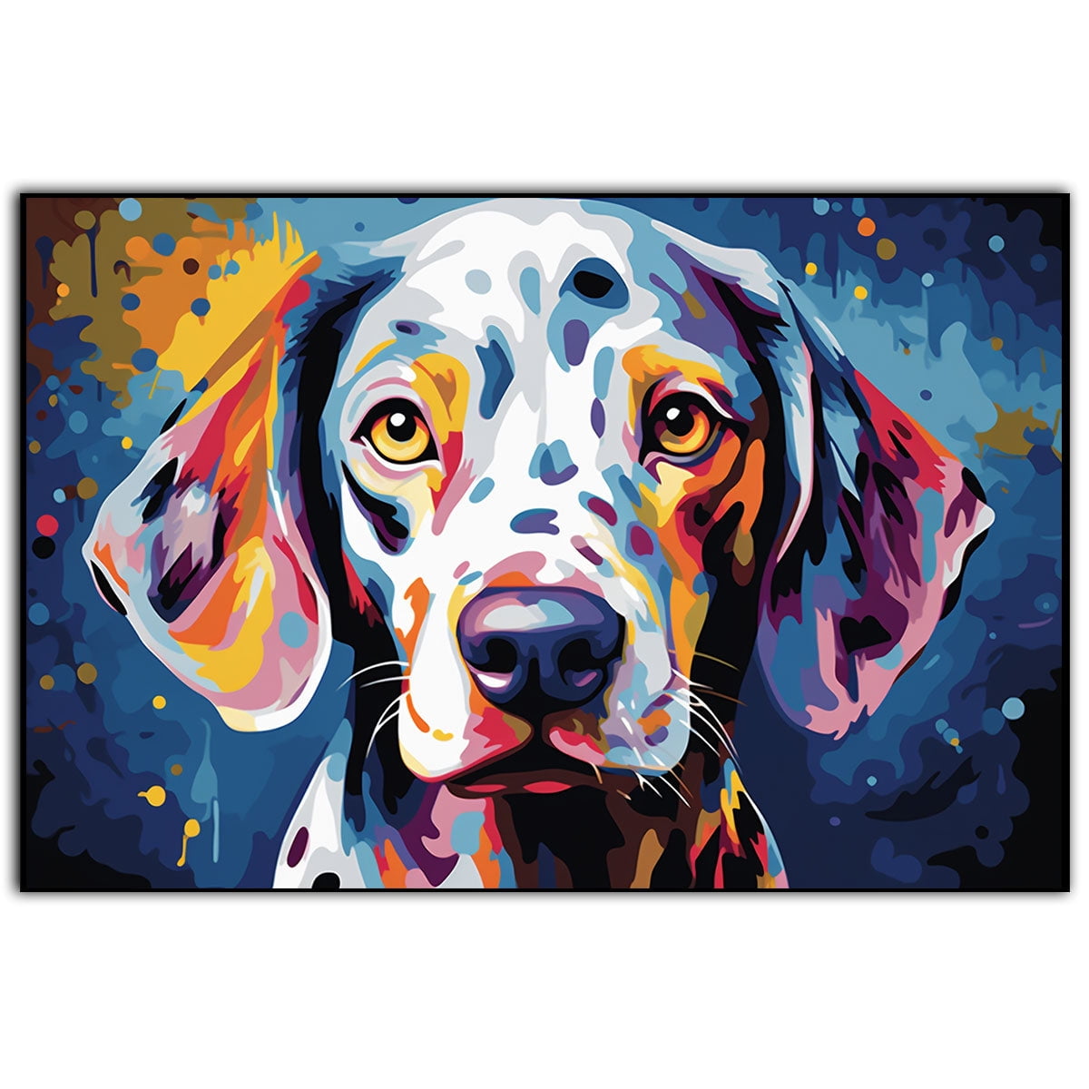 Dalmatian Canvas Unframed Colofull Inspired bedroom decor - Dog Pet ...