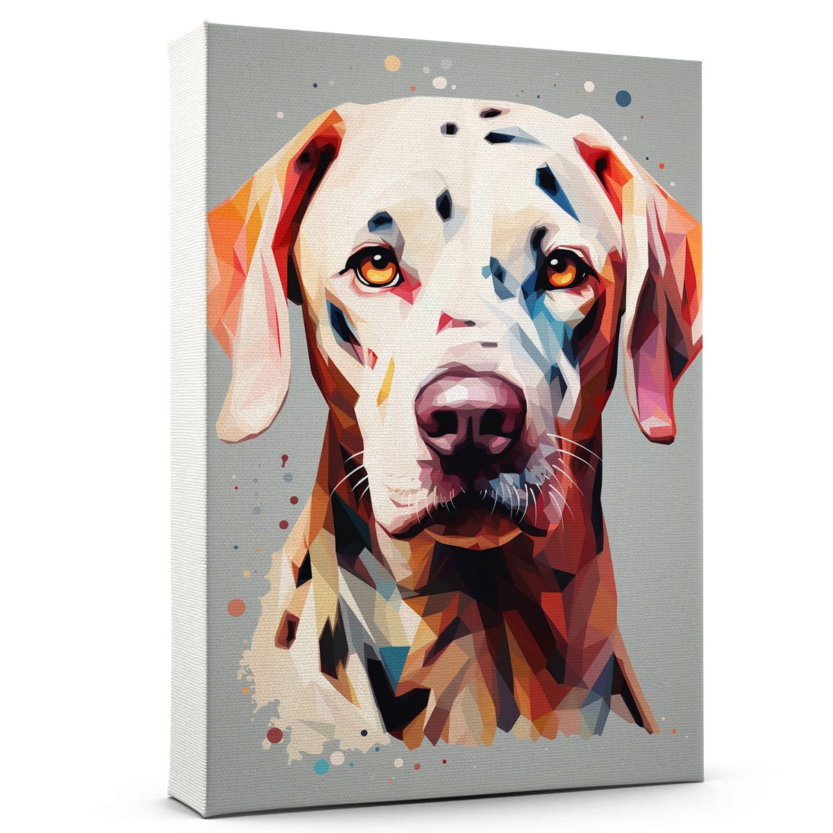 Dalmatian Colorful Dog Wall Decor Animal Wall Art, Dog Polygon Style ...