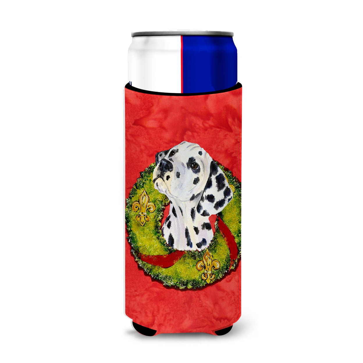 Dalmatian Cristmas Wreath Ultra Hugger for slim cans - Walmart.com