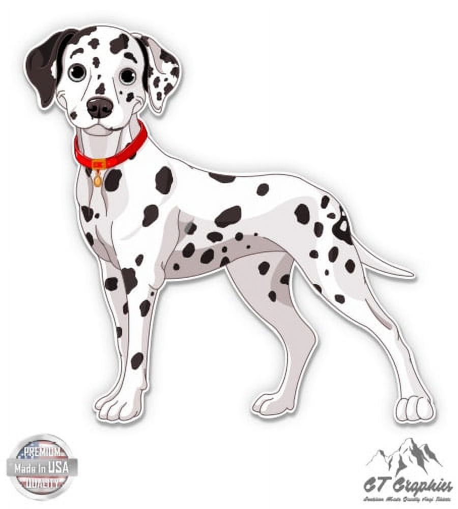 Dalmatian Cute - 8" Vinyl Sticker - For Car Laptop I-Pad - Waterproof ...