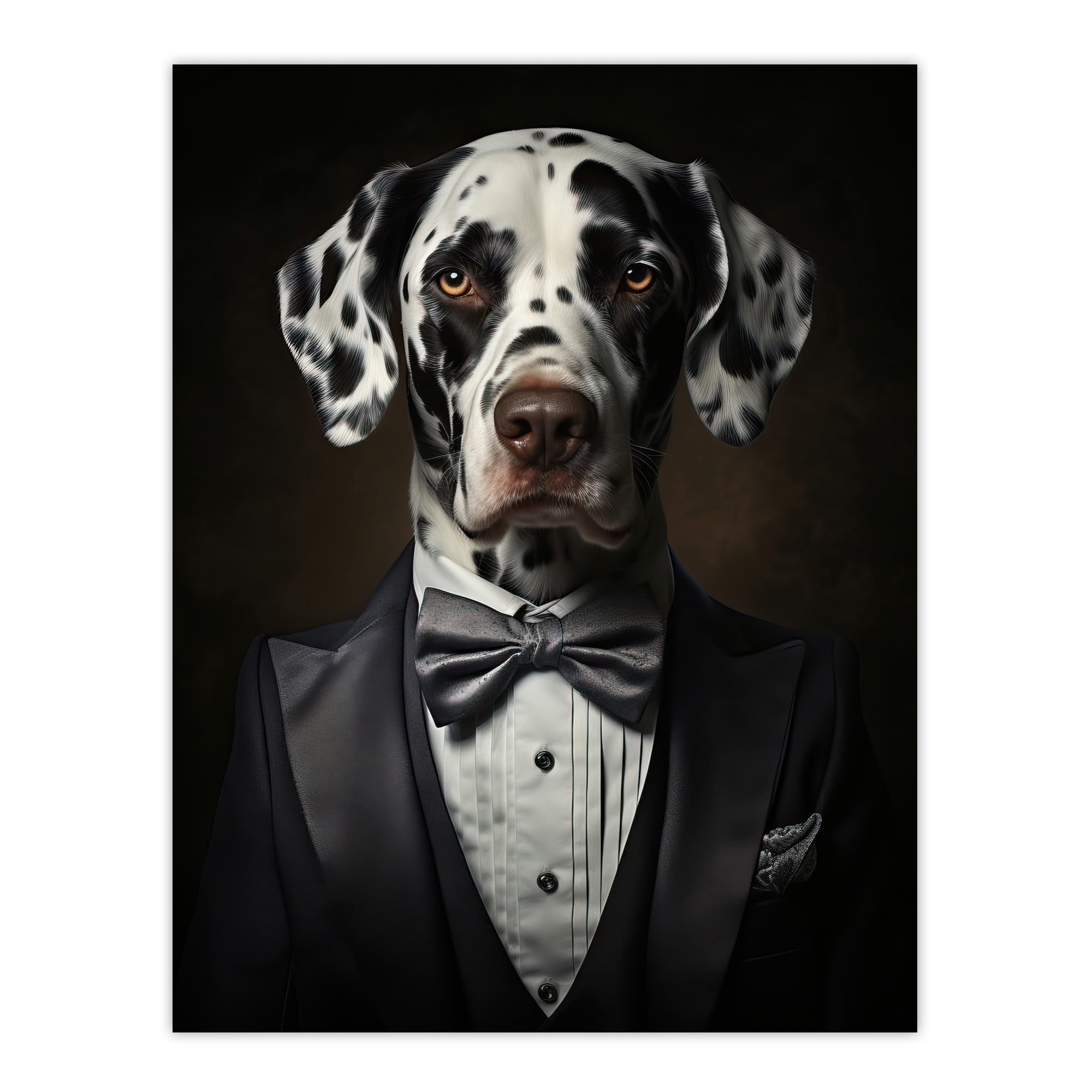 Dalmatian Dinner Jacket Portrait Dog Extra Large XL Wall Art Poster ...