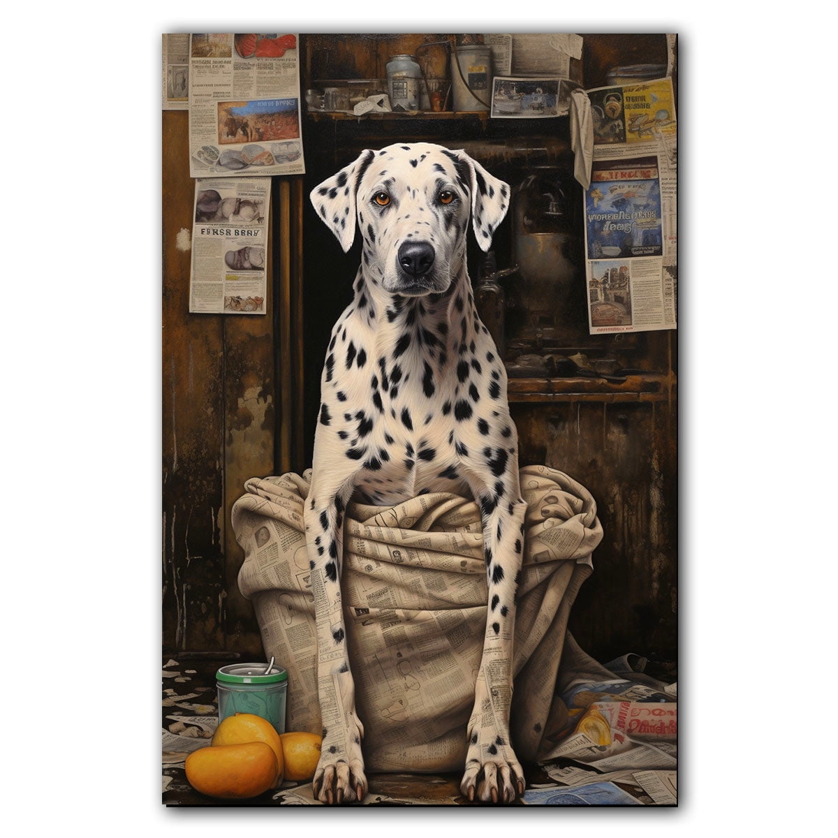 Dalmatian Dog Bathroom Decor - Funny Bathroom Decor Wall Art, Dog Bathroom Wall Art and Animal ...