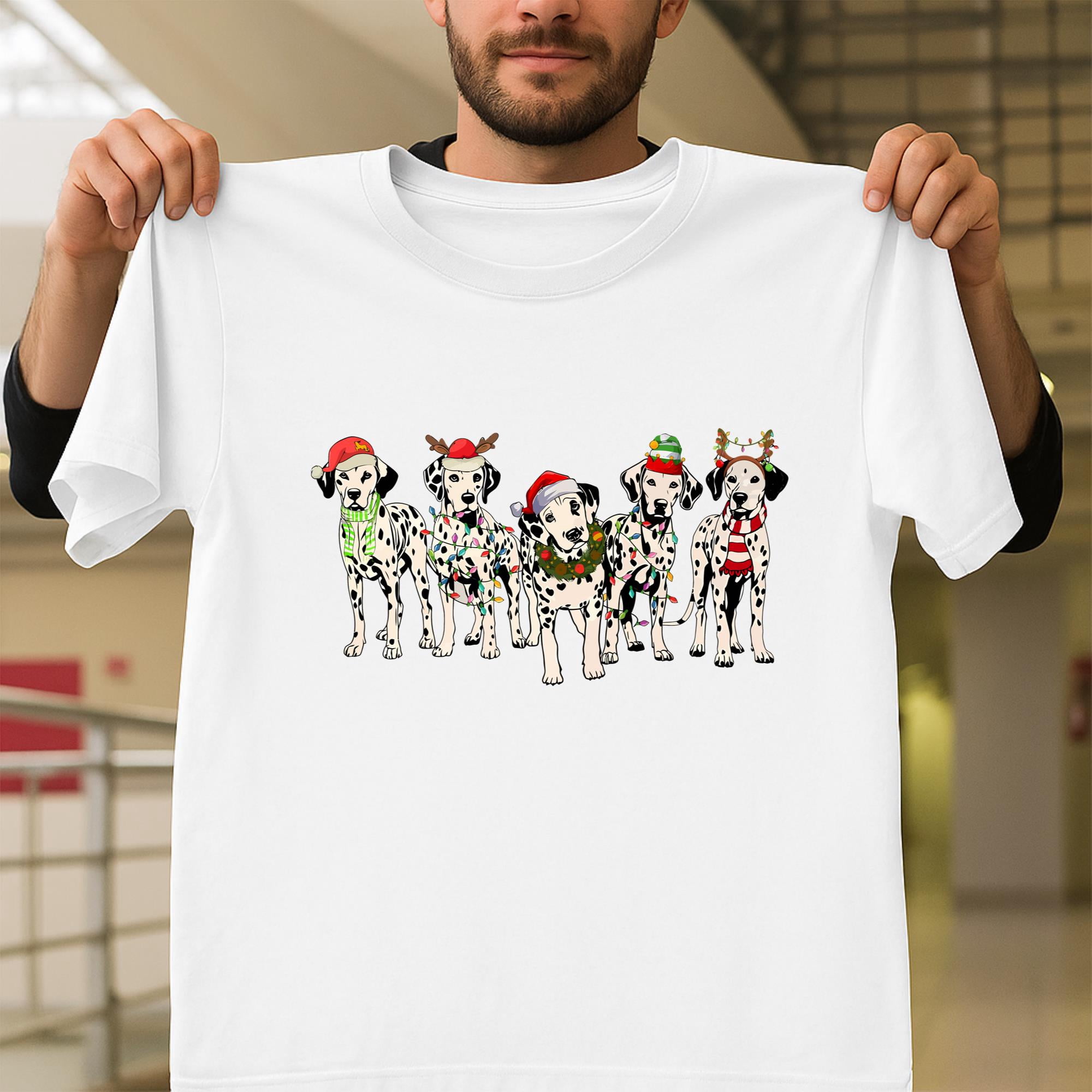 Dalmatian Dog Christmas Graphic, Pet Owner Holiday Lover Gift Unisex T ...