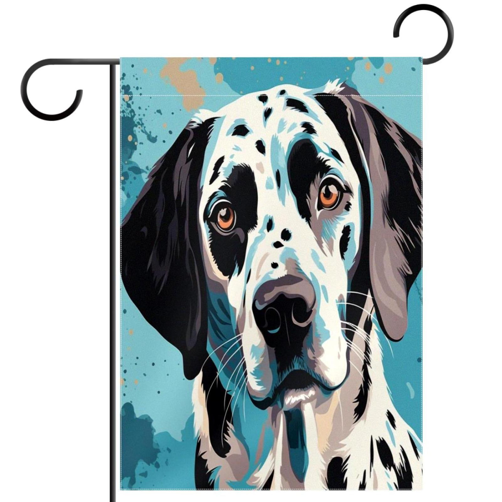 Dalmatian Dog Print Art Polyester Garden Flag Banner 12 x 18 inches ...
