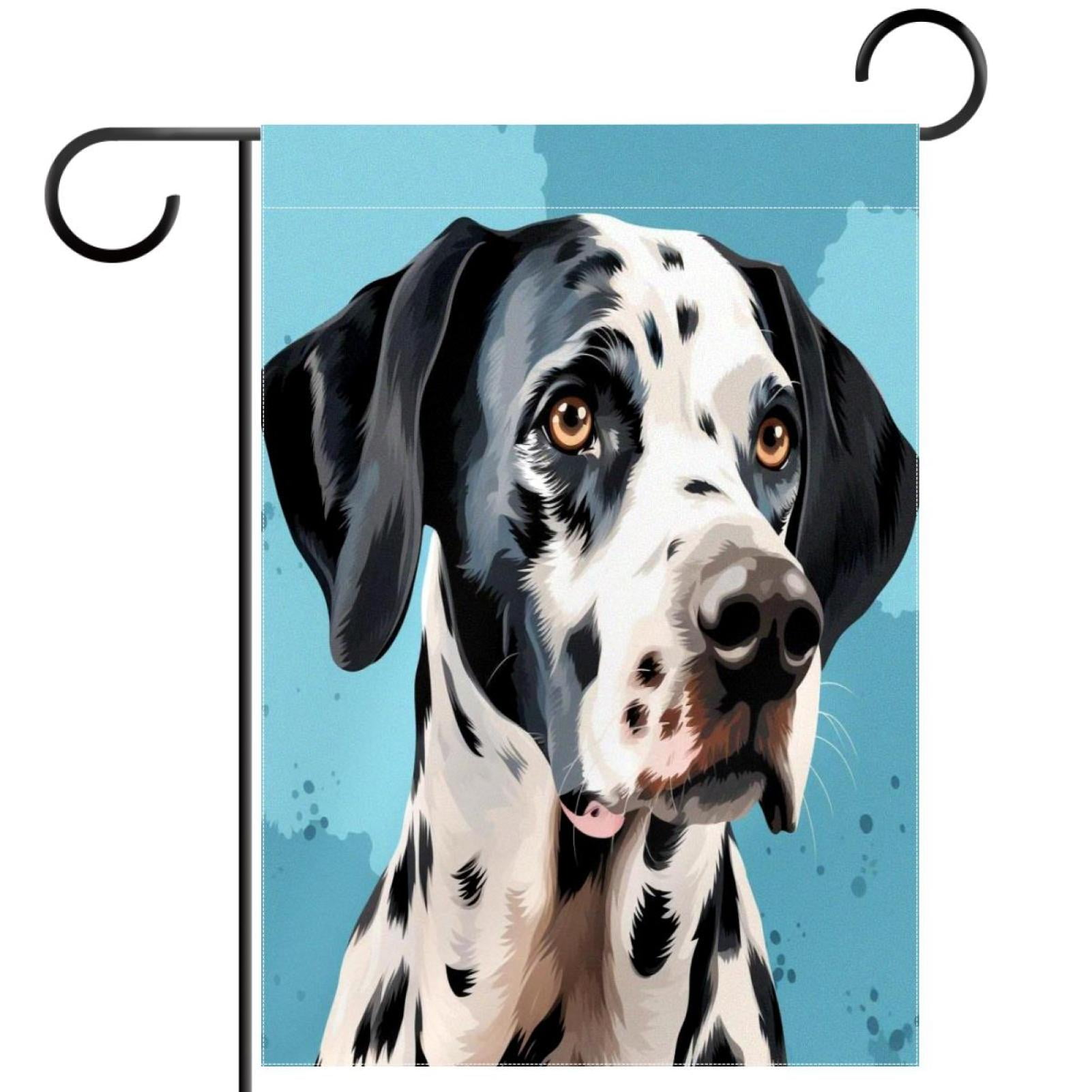 Dalmatian Dog Print Art Polyester Garden Flag Banner 12 x 18 inches ...