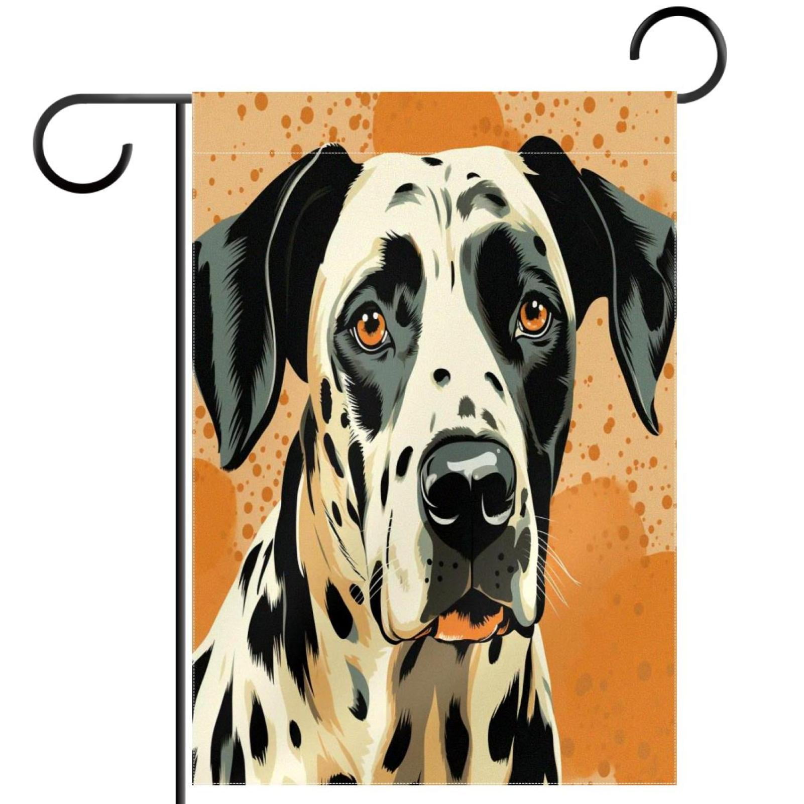 Dalmatian Dog Print Art Polyester Garden Flag Banner 12 x 18 inches ...