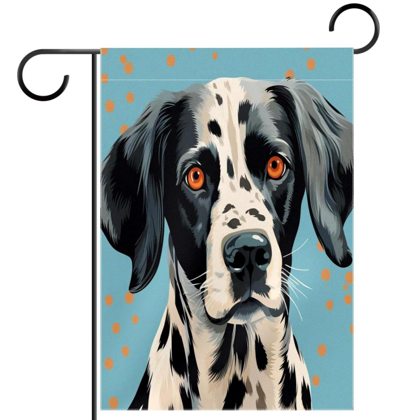 Dalmatian Dog Print Art Polyester Garden Flag Banner 12 x 18 inches ...
