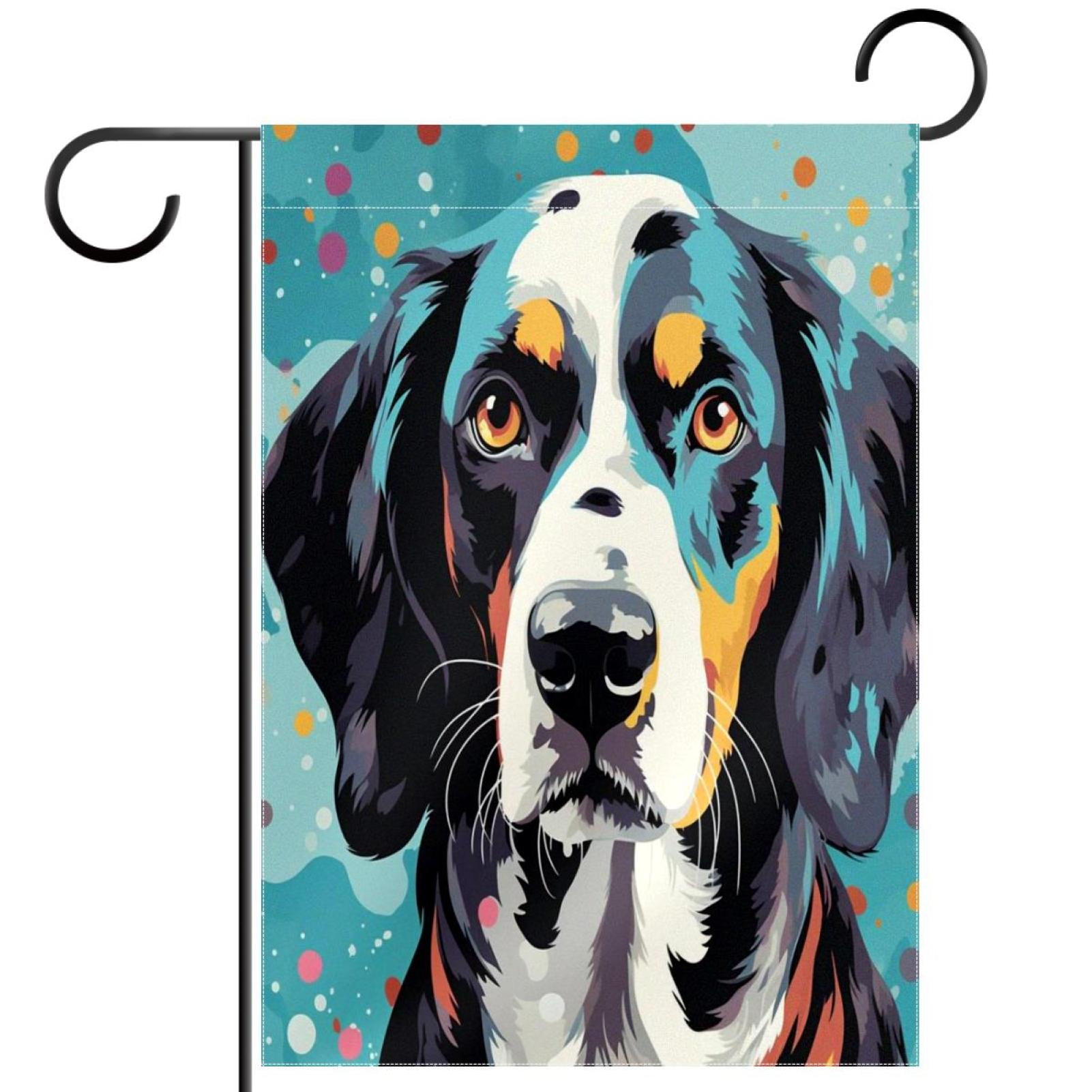 Dalmatian Dog Print Art Polyester Garden Flag Banner 12 x 18 inches ...