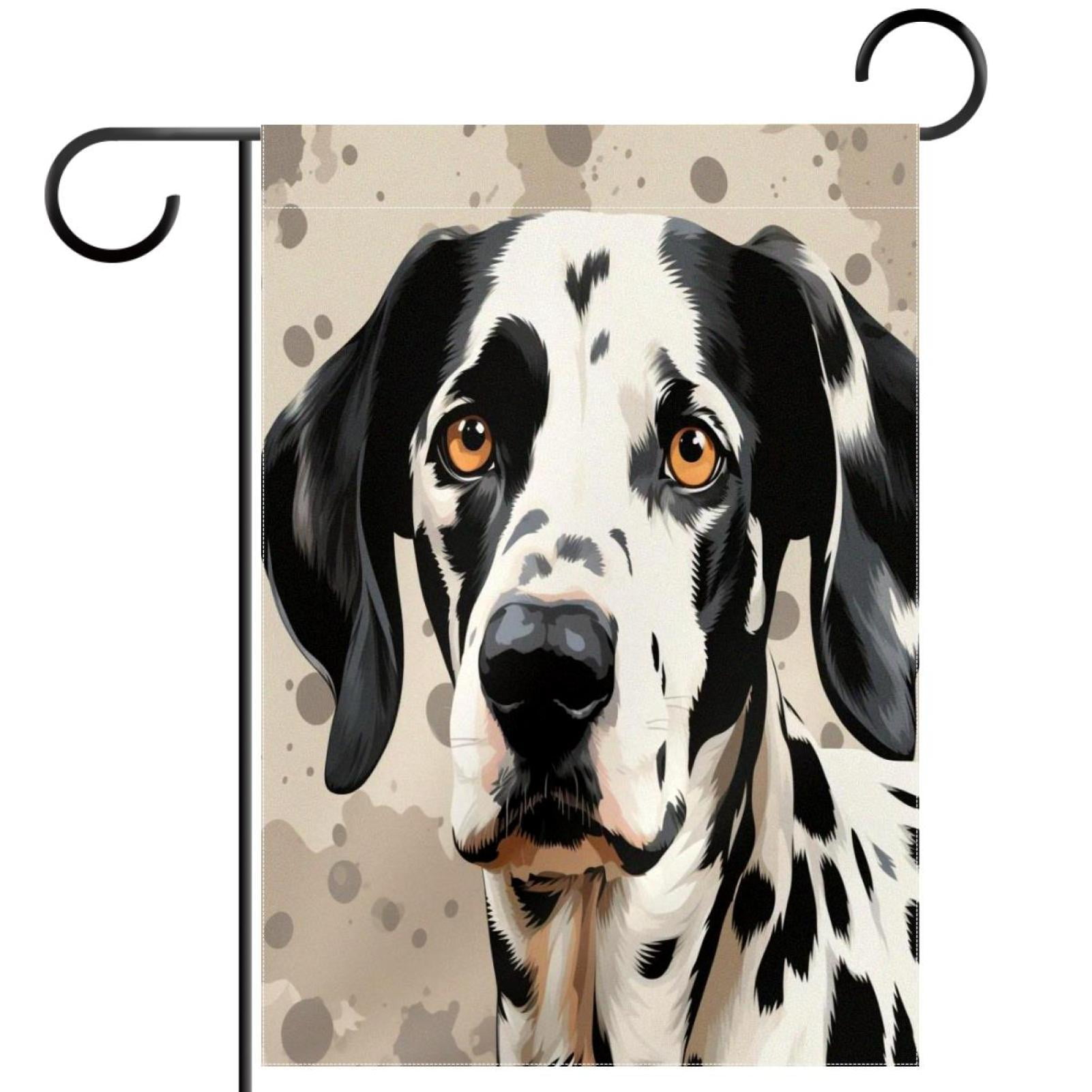 Dalmatian Dog Print Art Polyester Garden Flag Banner 12 x 18 inches ...