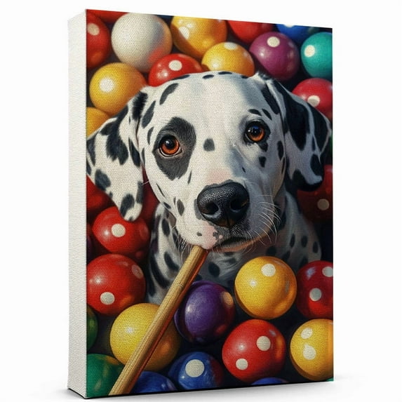 Dalmatian Dog Stretched Canvas Size 8x12 Billiards Canvas – Cute ...