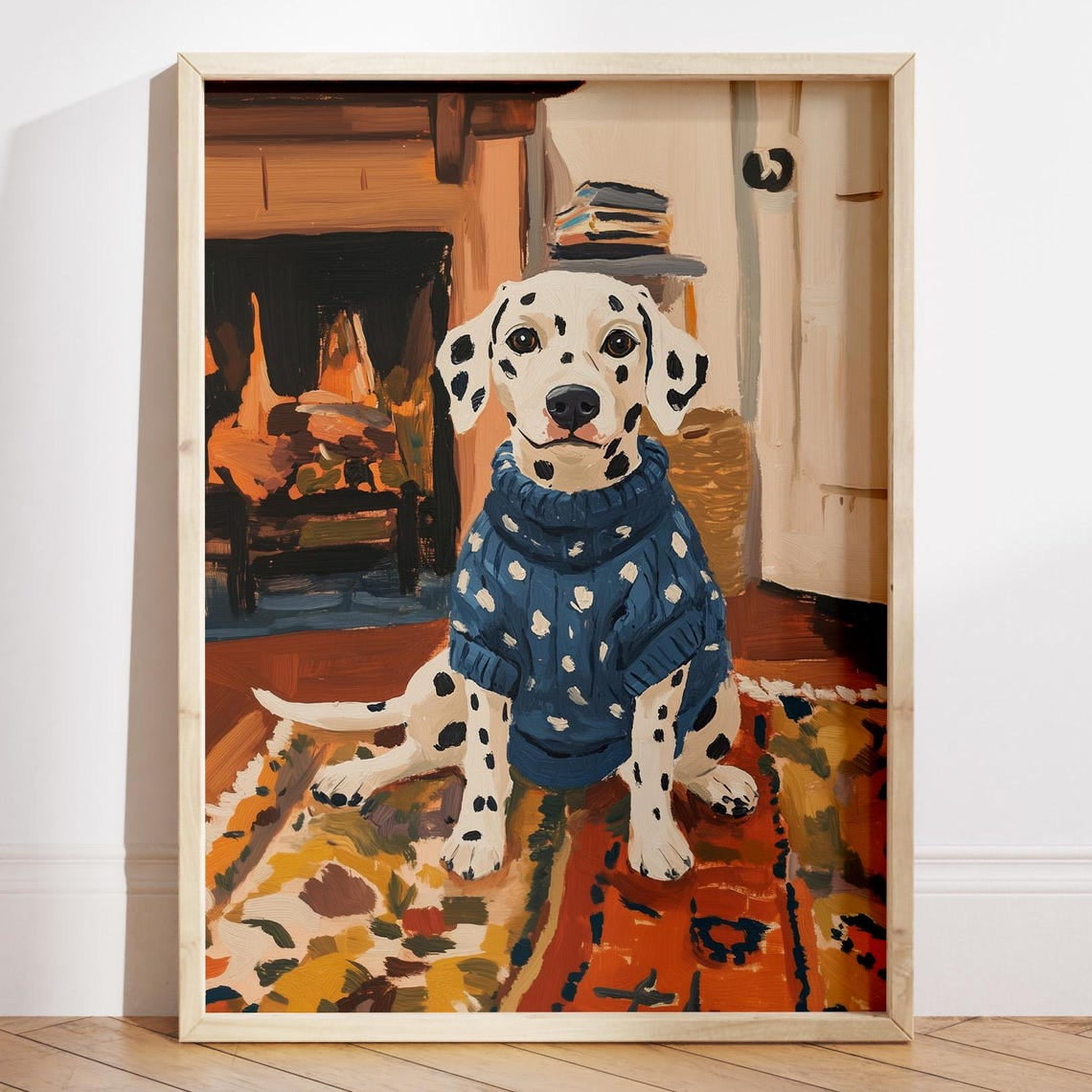 Dalmatian Dog Wall Art, Cute Animal Print, Henri Matisse Style Dog ...