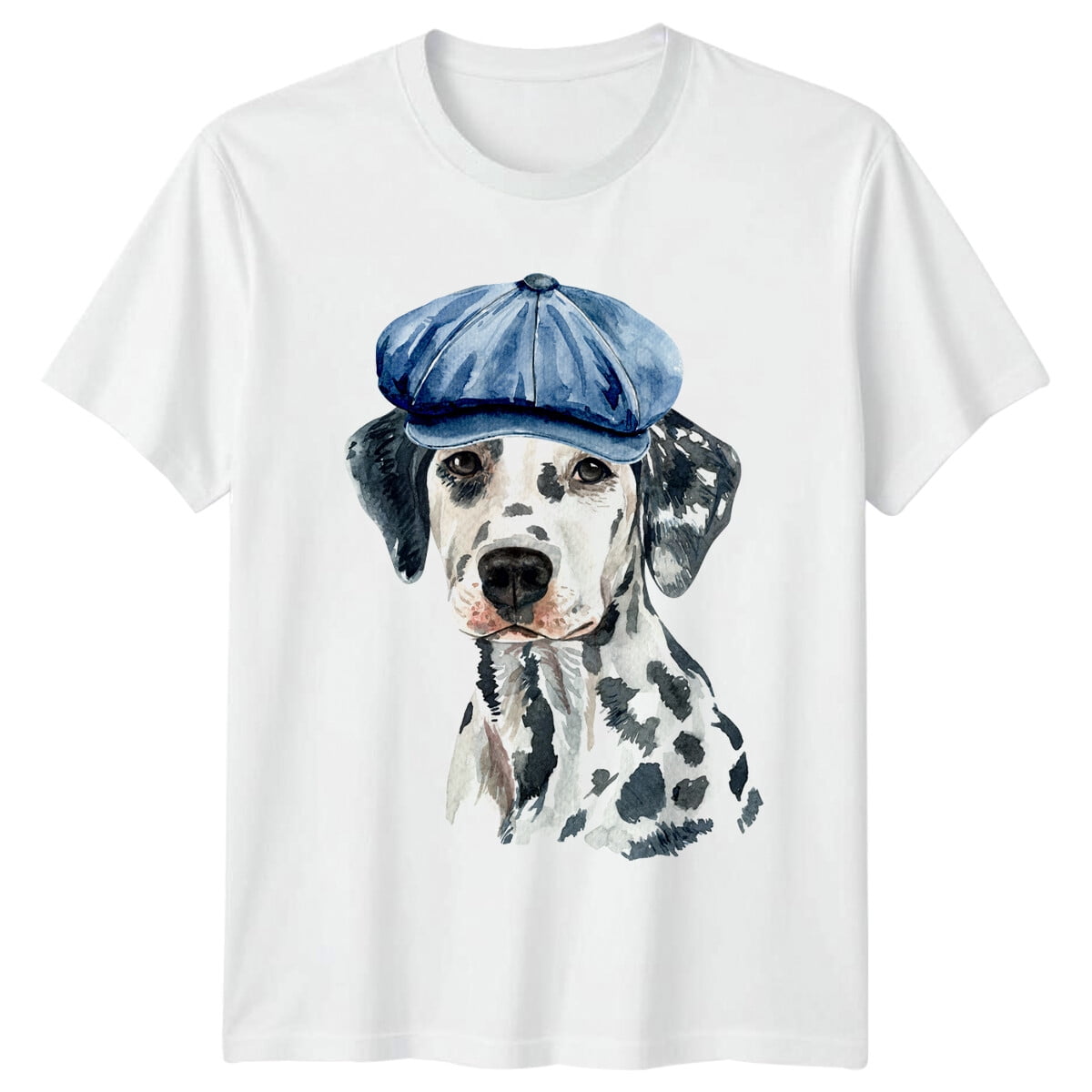 Dalmatian Dog Wearing Cap Mens T-Shirt Style Tee All Size S-5XL ...