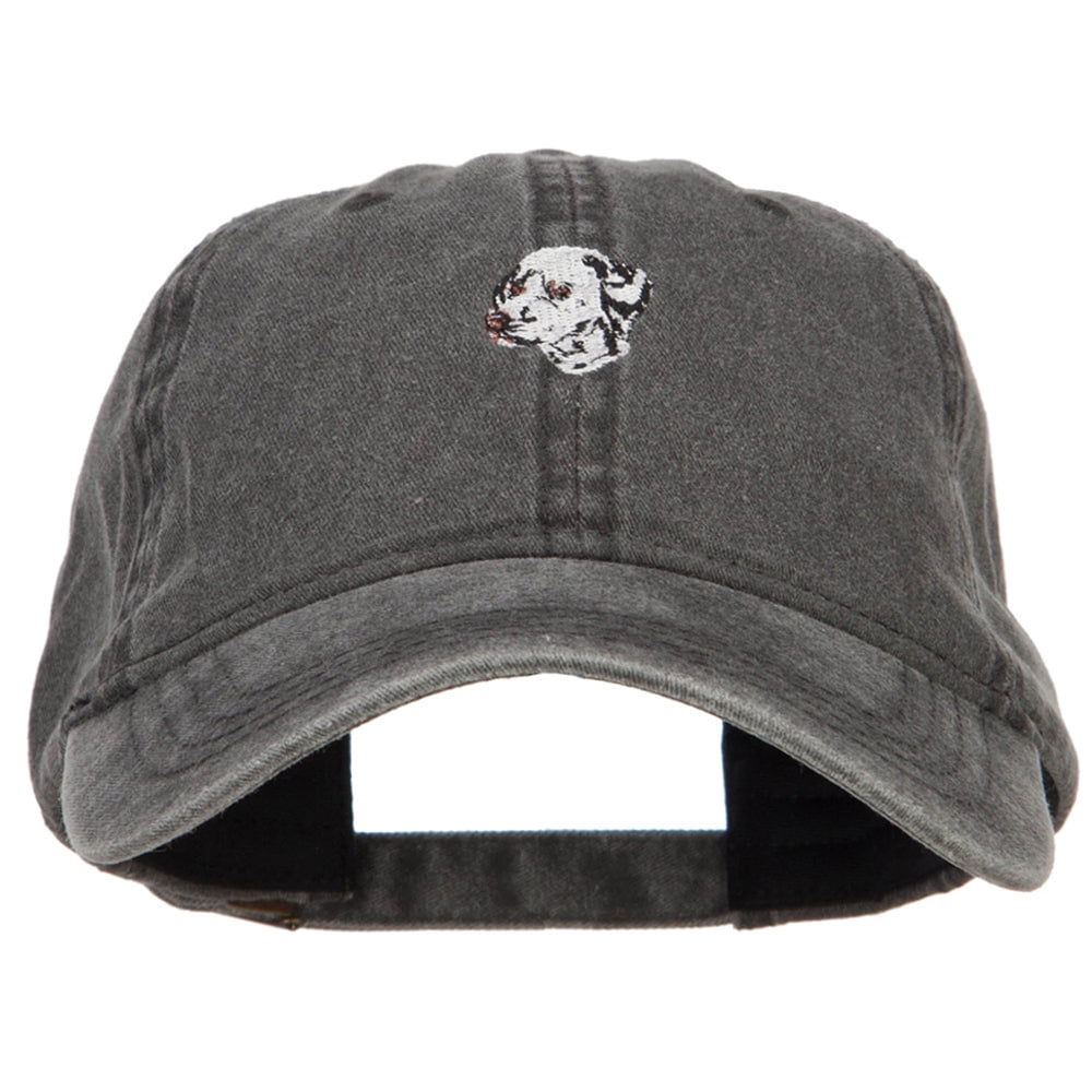 Dalmatian Embroidered Washed Buckled Cap - Black OSFM - Walmart.com
