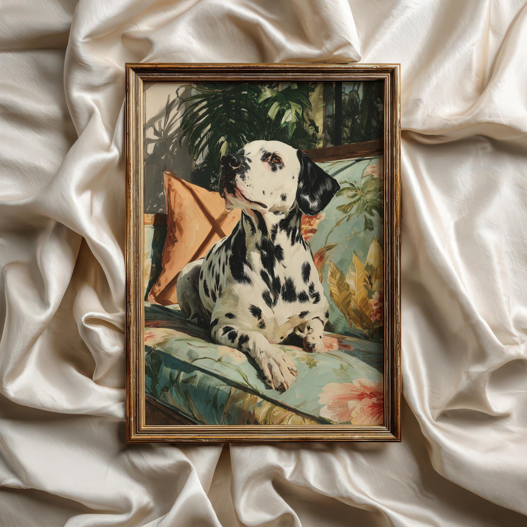 Dalmatian , Grandmillennial Wall Art, Modern Southern Dog Print, Preppy ...