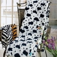 Dalmatian Micro Mink Synthetic Fur Throw Blanket with 14.5 Oz Filling ...