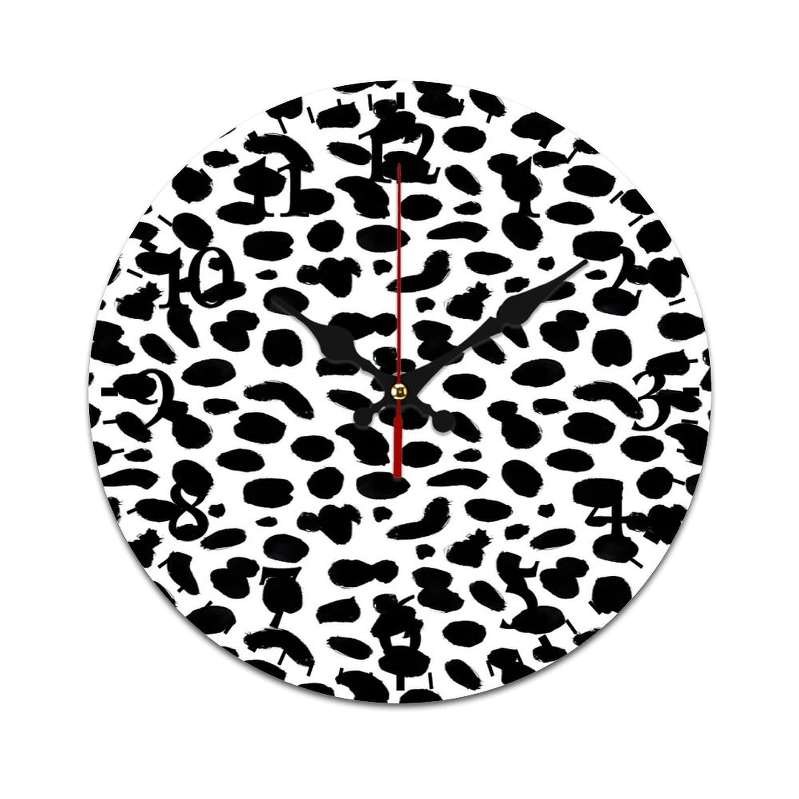 Dalmatian Pattern Wall Clock Modern Design Clocks Wall Hanging Home ...