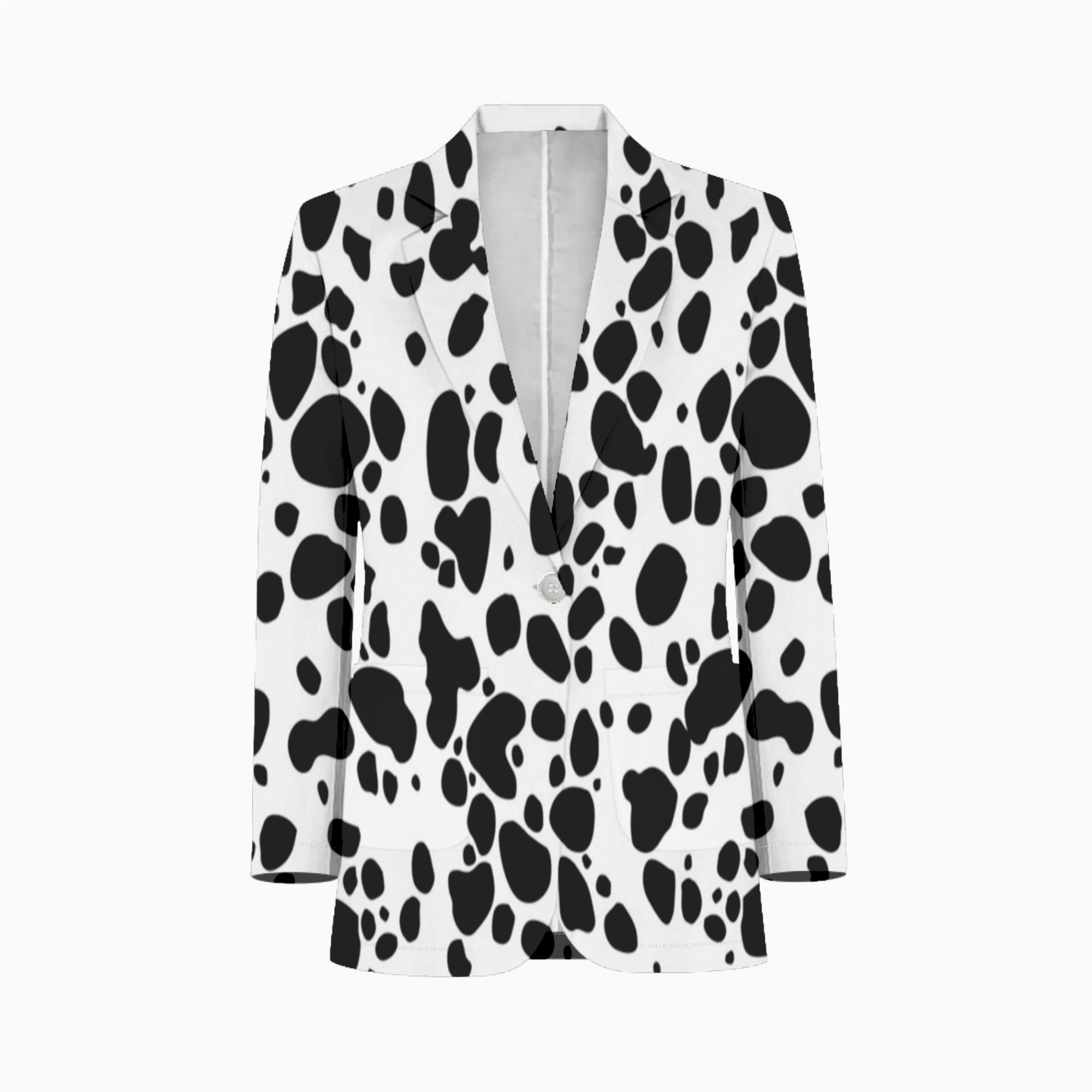 Dalmatian Print Mens Suits Shawl Collar Slim Fit Suit Mens Groom Jacket ...