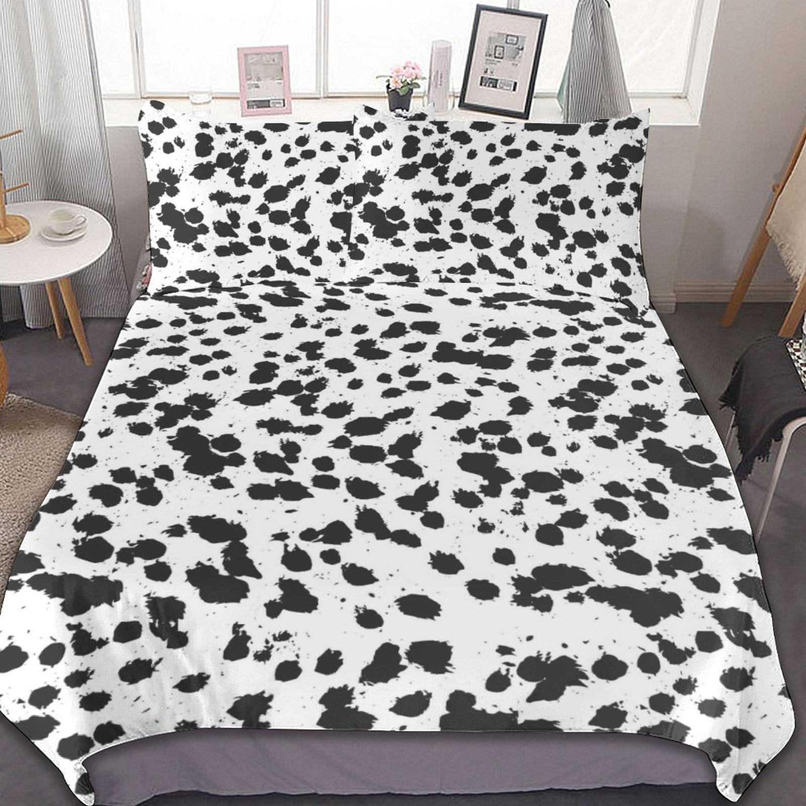 Dalmatian Print Pattern Twin Bedding Sets 3 Piece (1 Quilt Cover, 2 ...