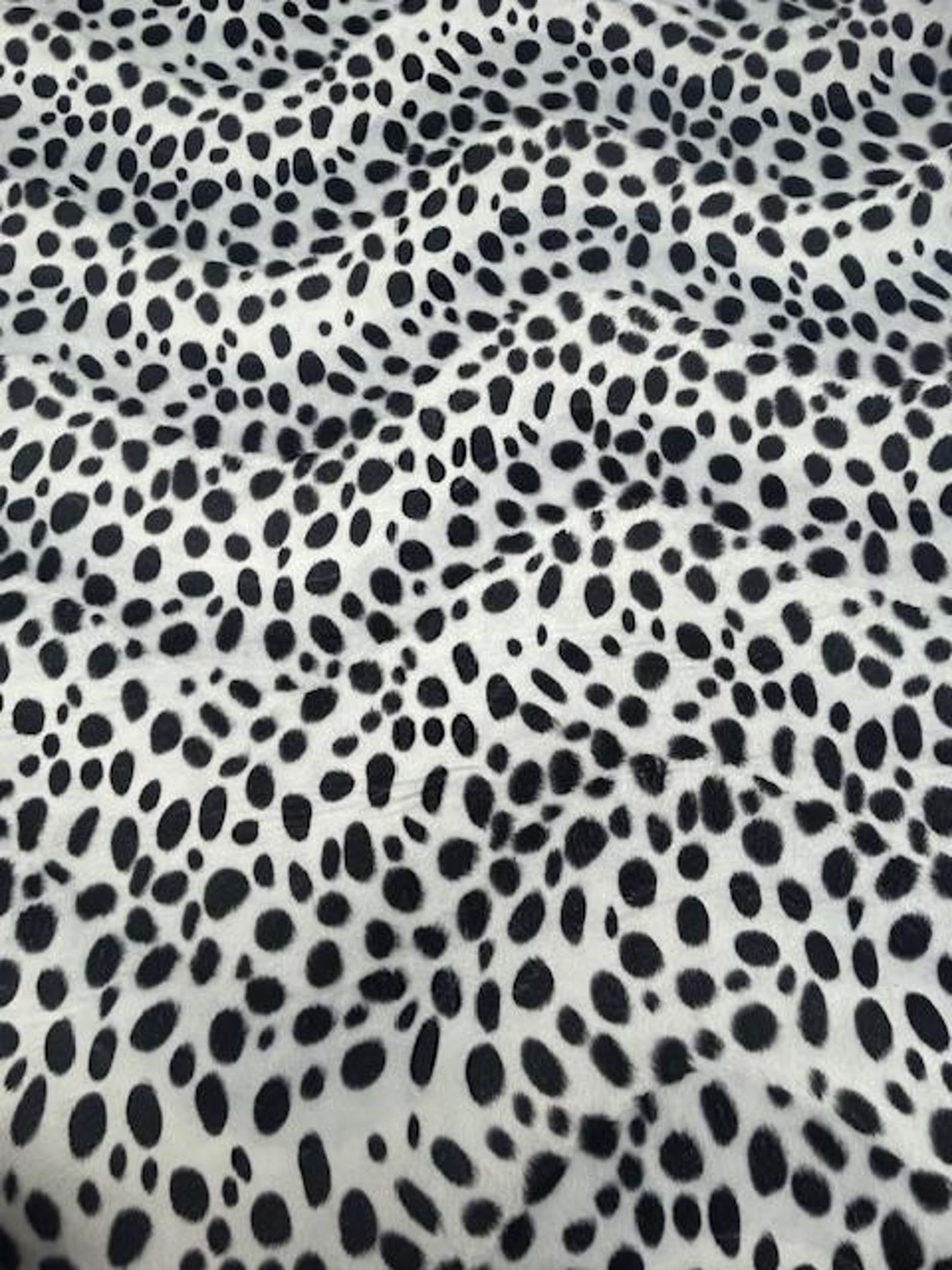 Dalmatian Print Velboa Faux Fur Fabric – Soft, Cozy Fabric for Costumes ...