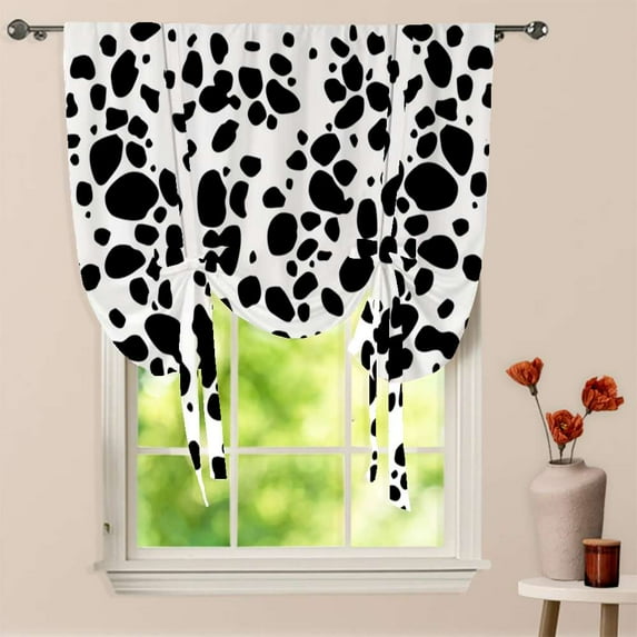 Dalmatian Print Window Curtain for Living Room Roman Curtain Kitchen ...