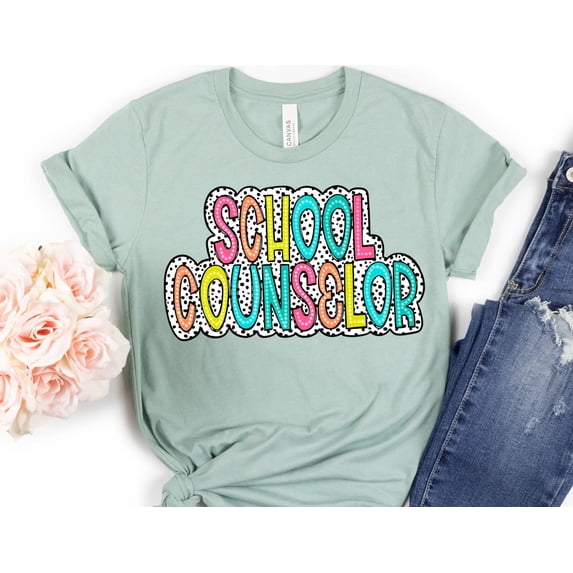 Dalmatian School Counselor Shirt Colorful Counselor Tee - Walmart.com