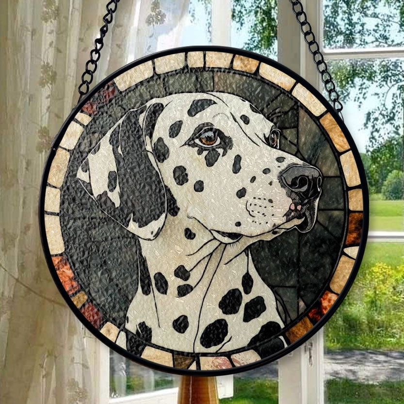 Dalmatian Stained Glass SunCatcher Dalmation Light Catcher Window ...