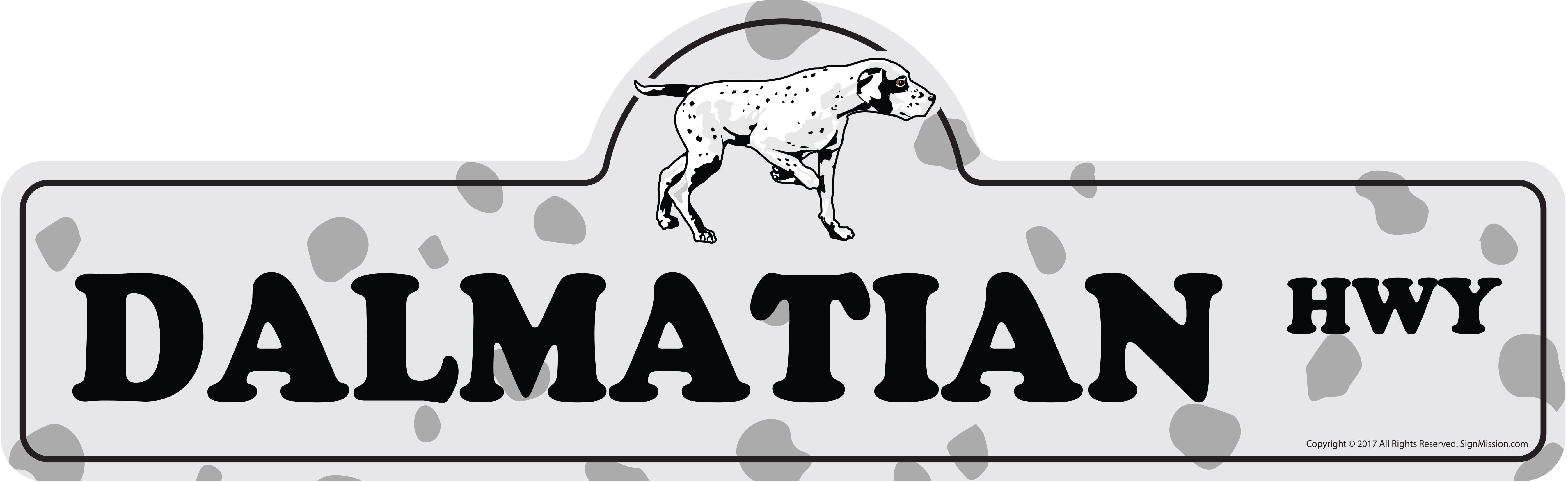 Dalmatian Street Sign | Indoor/Outdoor | Dog Lover Funny Home Décor for ...
