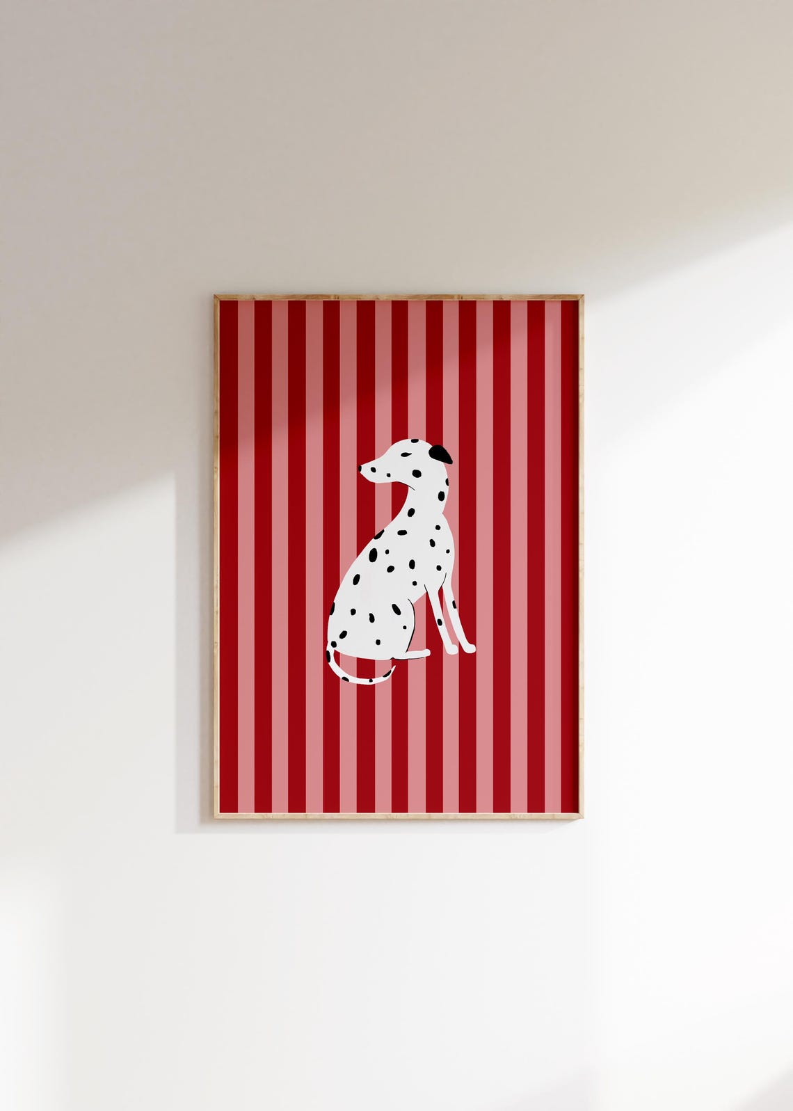 Dalmatian Wall Art Bright Nursery Decor Colorful Dog Art Contemporary ...