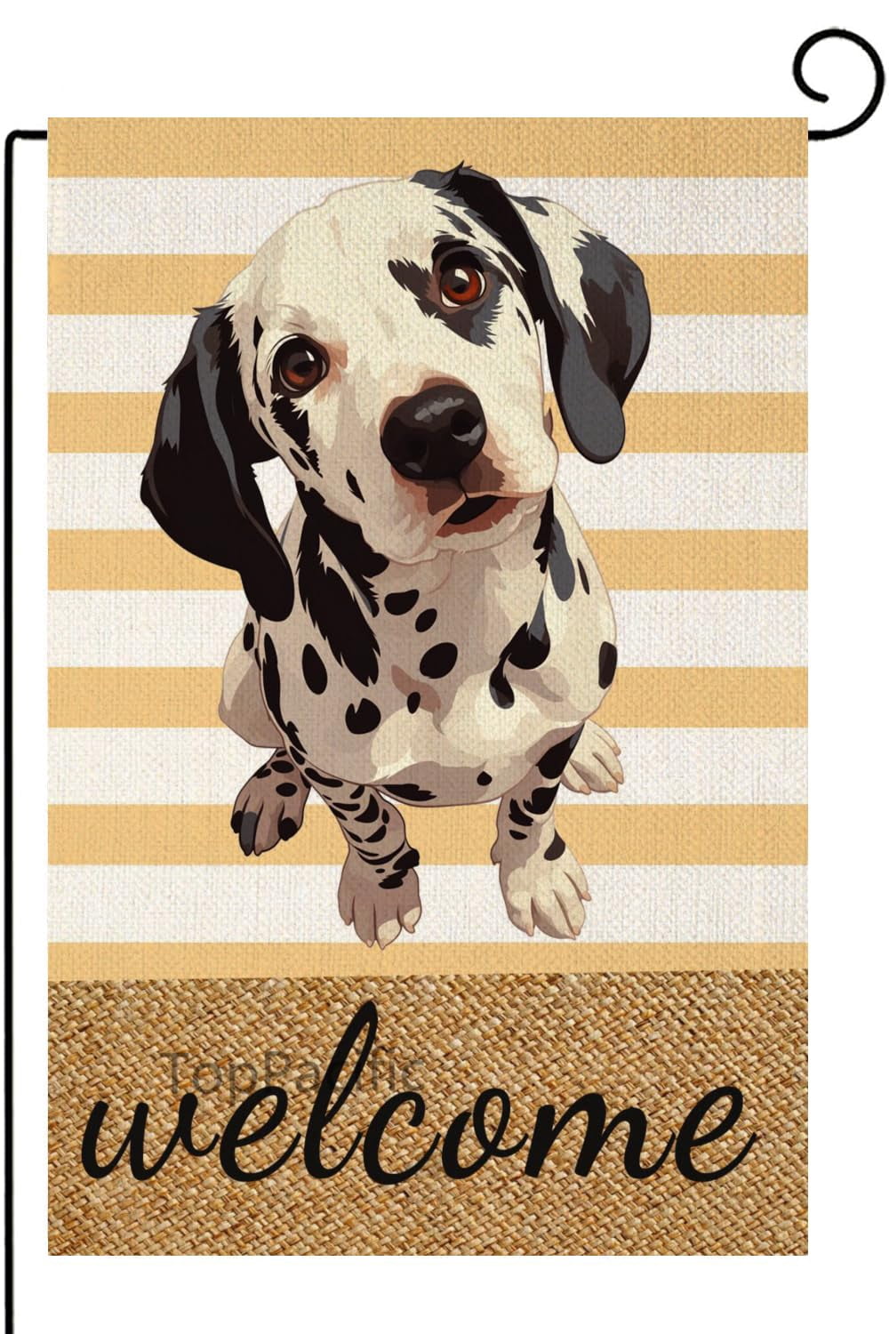 Dalmatian Welcome Spring Summer Garden Flags for Outside, Dog with ...
