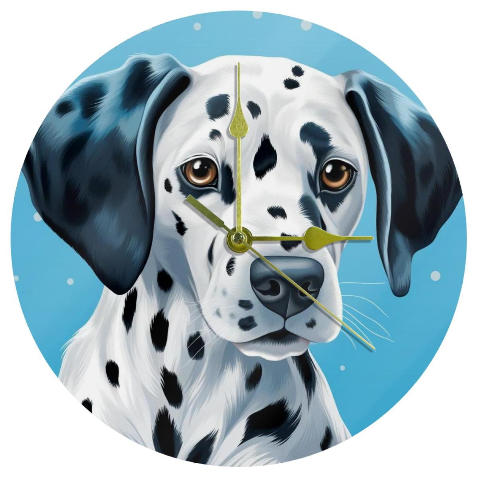 Dalmatians Circular Acrylic Wall Clock – Contemporary Design, Silent ...