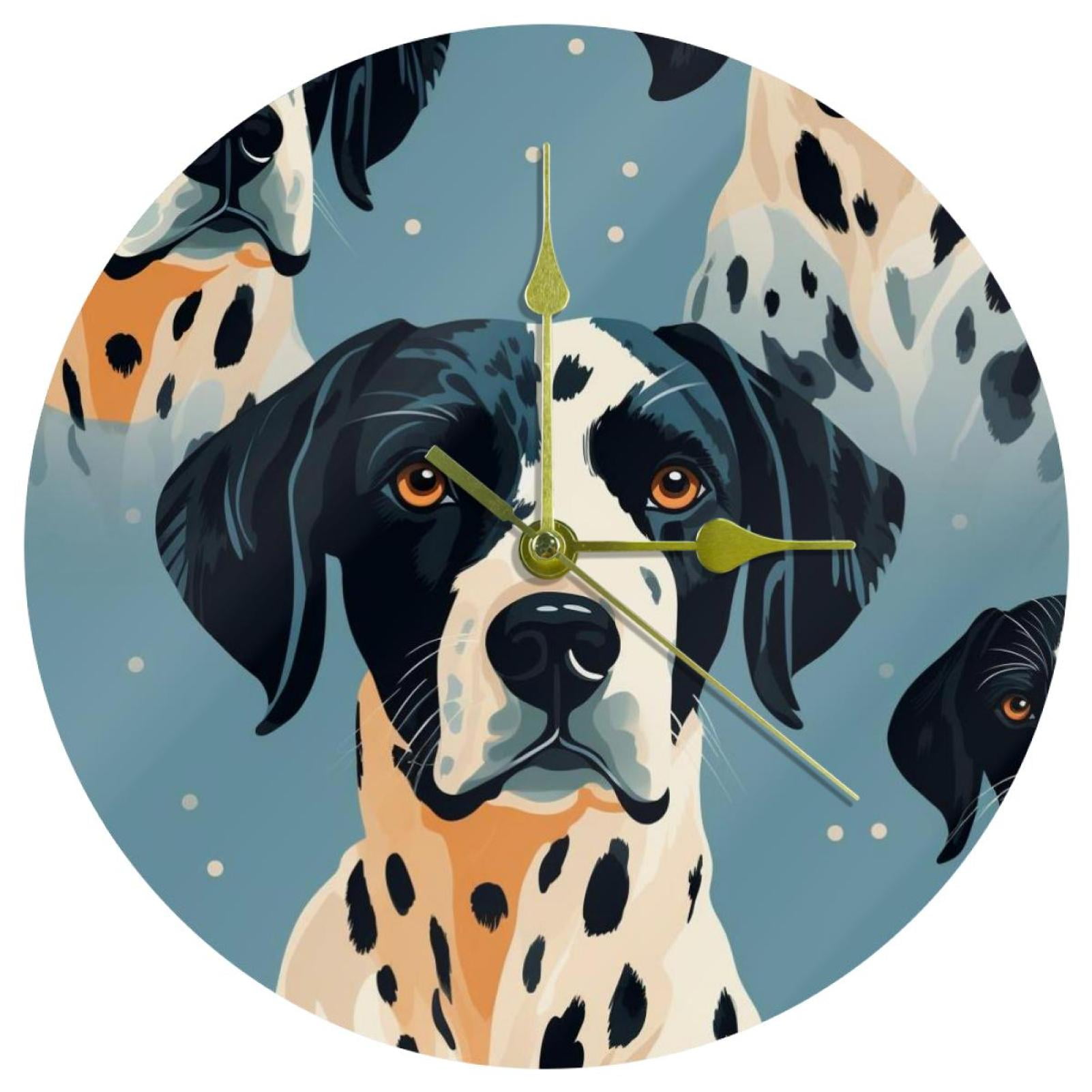 Dalmatians Circular Acrylic Wall Clock - Sleek & Modern Timepiece for ...