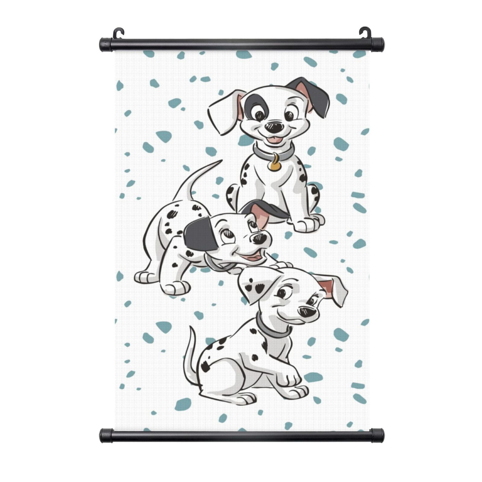 Dalmatians Poster Plastic Shaft Wall Hanging Banner Artwork Canvas Wall ...